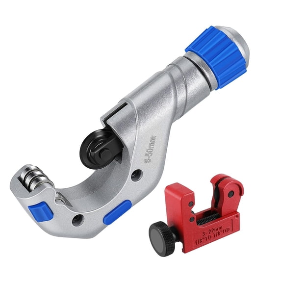 Flexzion Copper Pipe Cutter Tool 1/4" to 2" with Mini Tube Cutter 1/8 ...