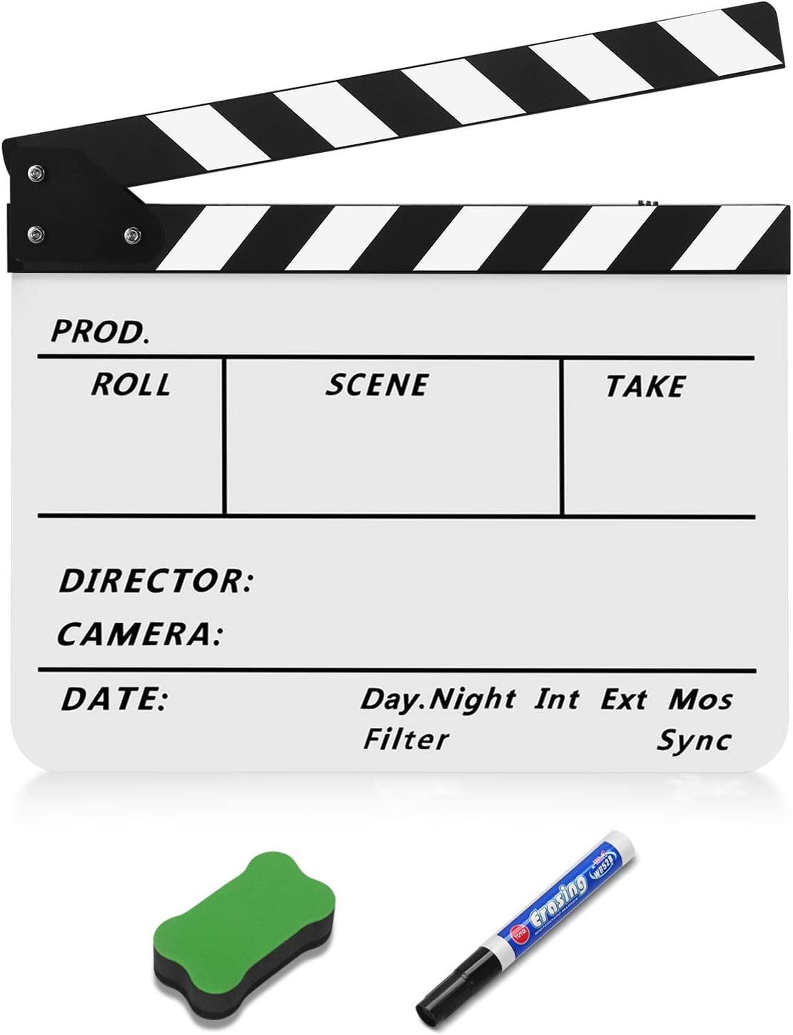 Flexzion Director Clapboard Film Movie Clapper Board Acrylic Plastic ...