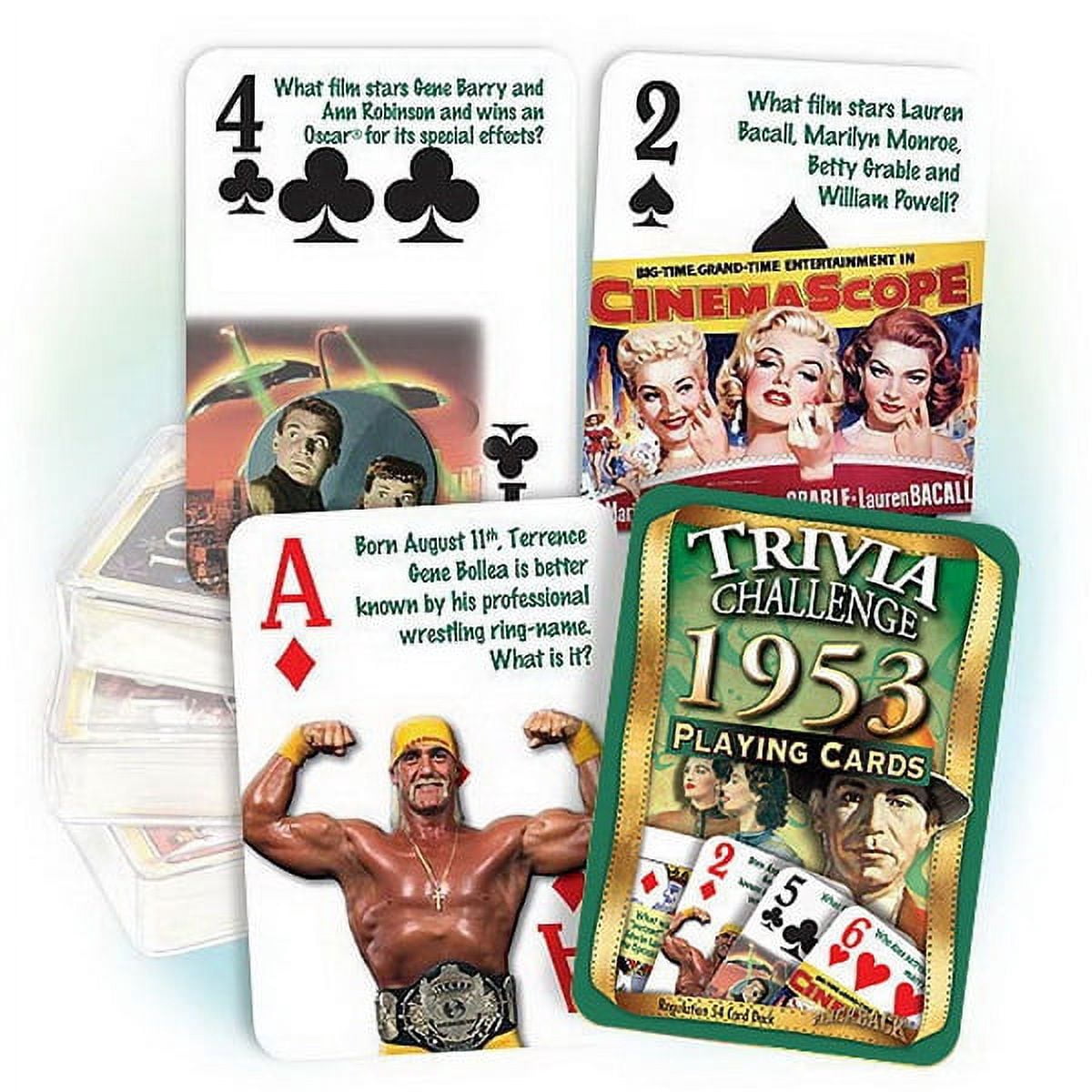 Flickback 1953 Trivia Challenge Playing Cards: Great Birthday or ...