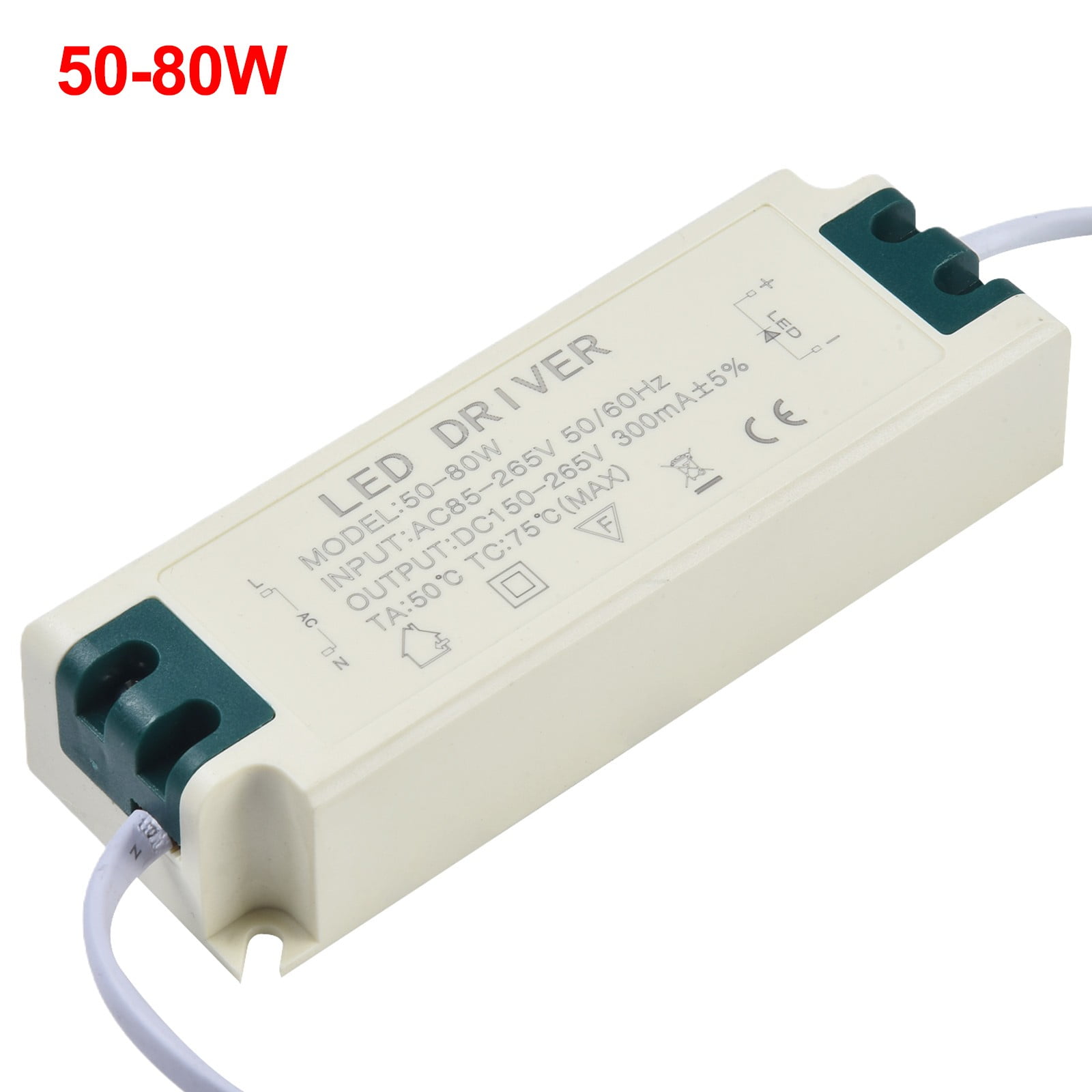 Flicker-free LED driver 50-80W/300mA LED driver power line lamp driver ...
