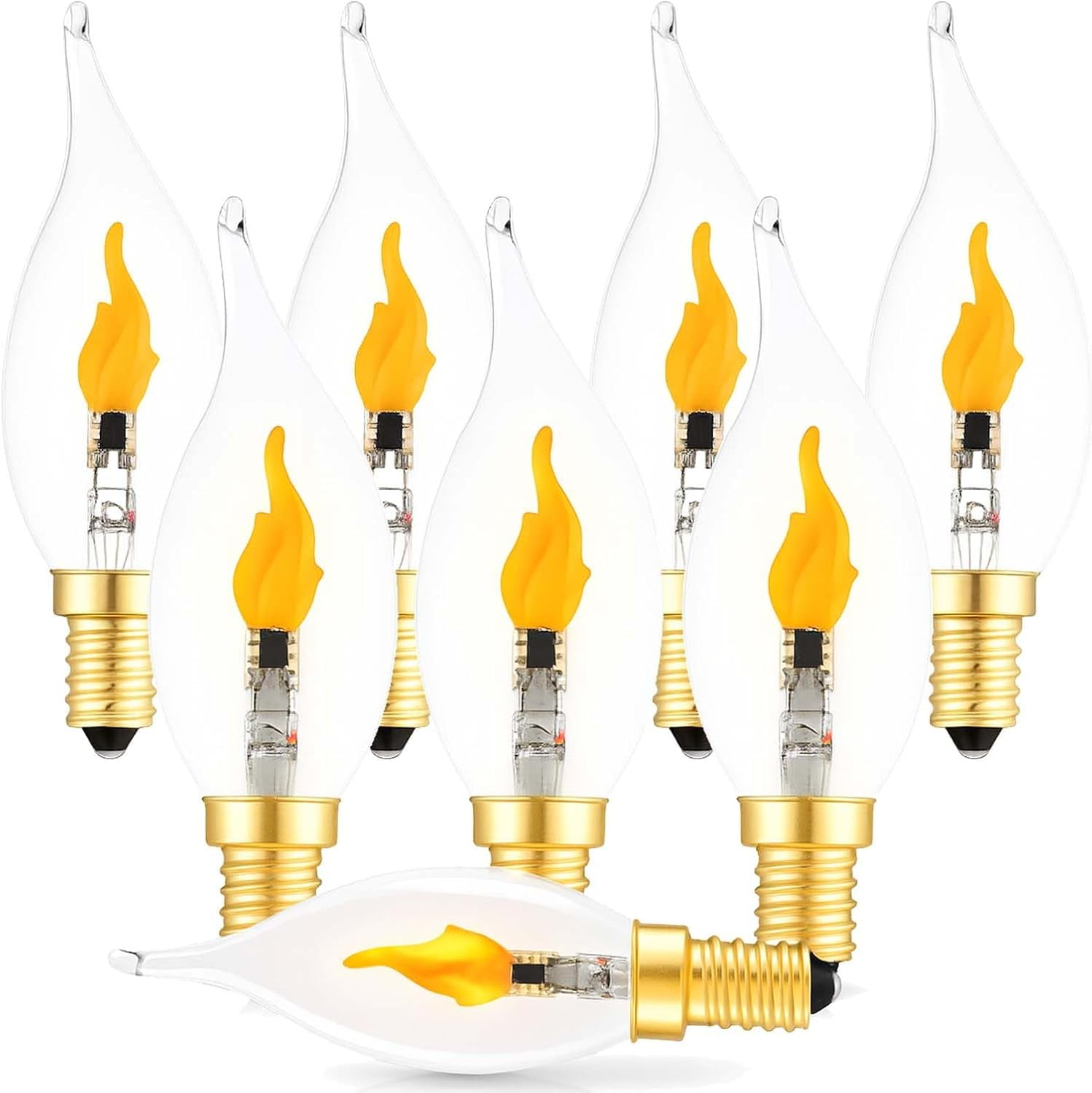 Flickering Flame Light Bulbs,E12 LED Flickering Flame Decoration Light ...