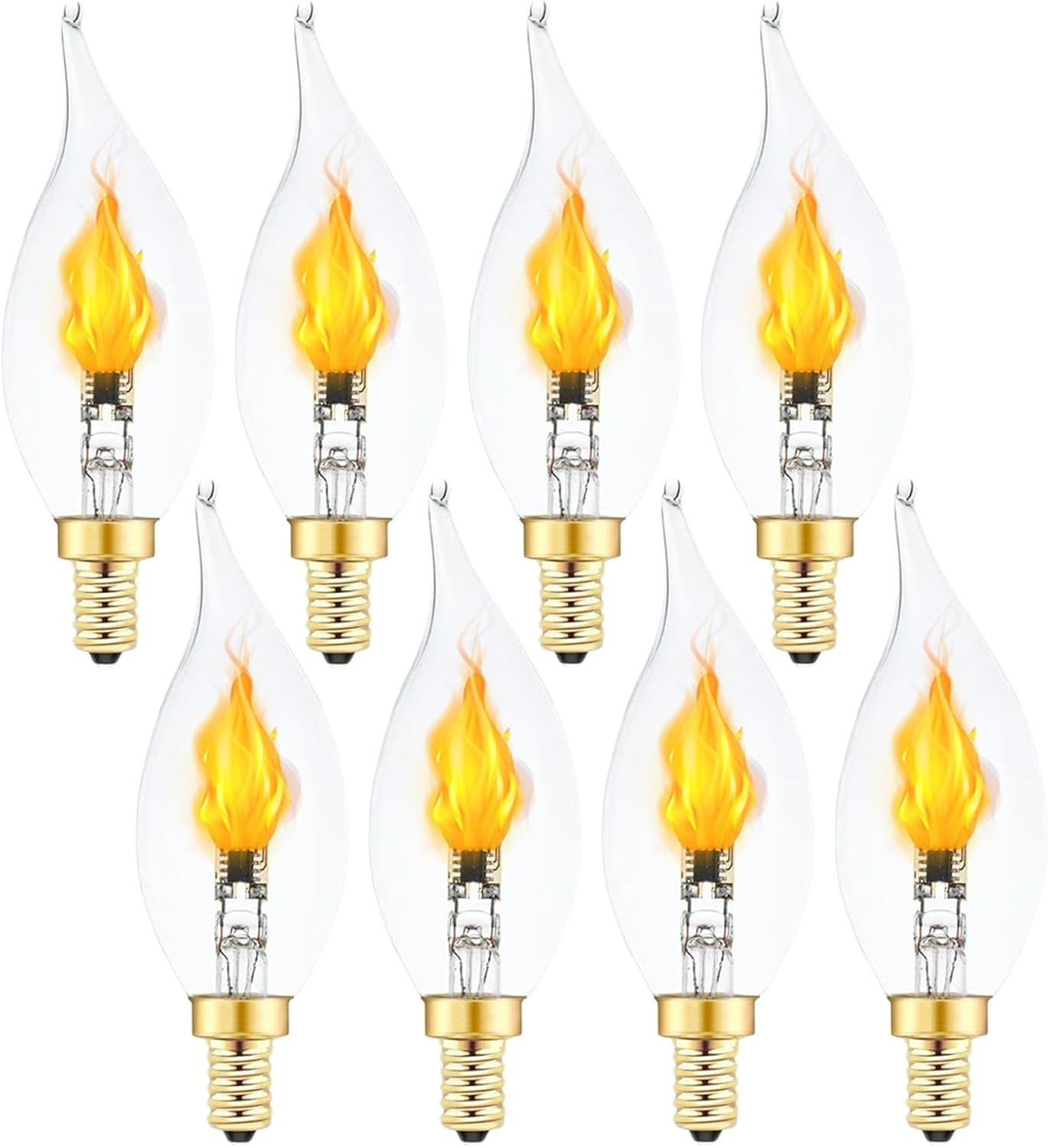 Flickering Flame Light Bulbs, E12 LED Flickering Flame Decoration Light ...
