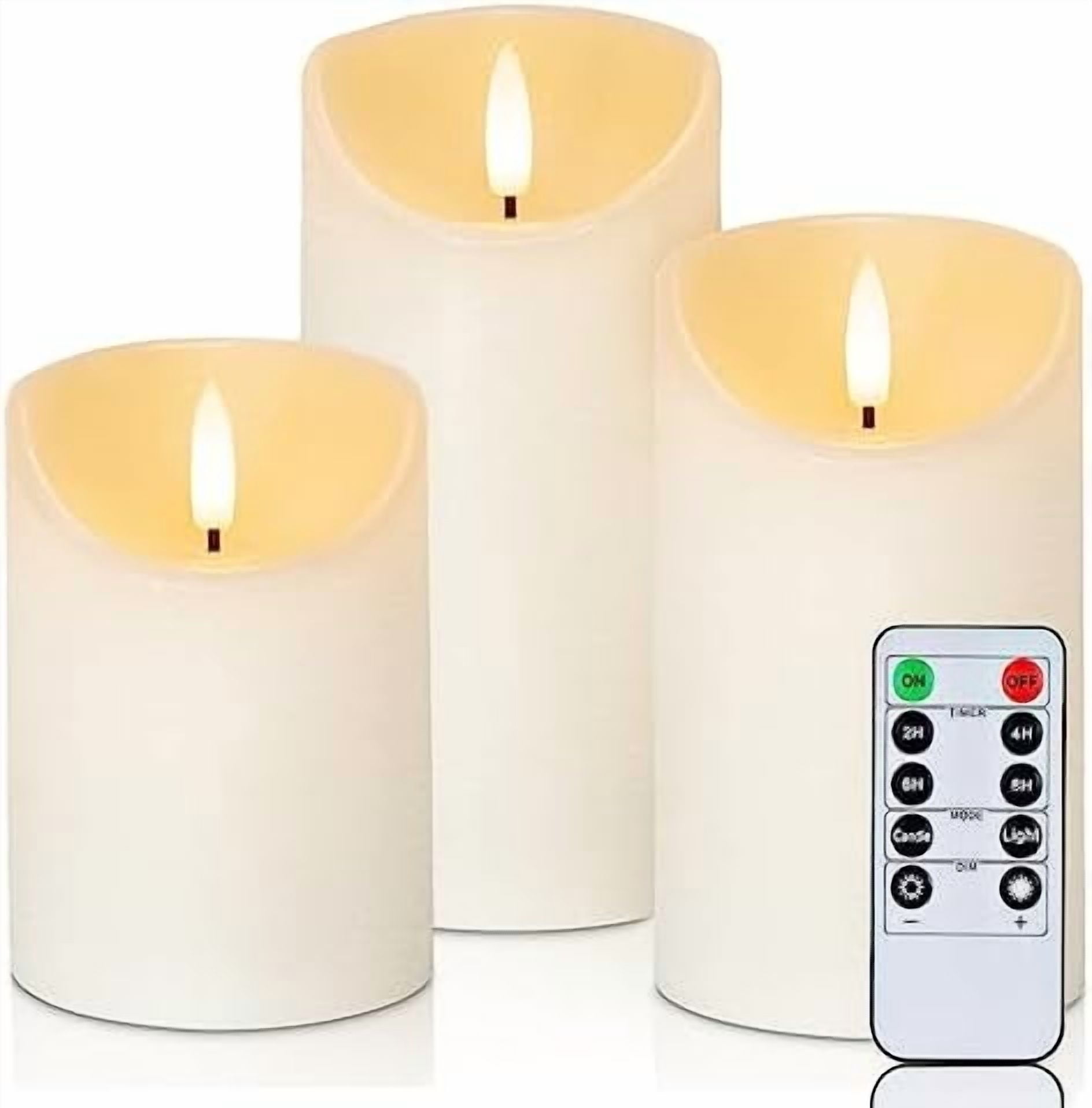 Flickering Flameless Candles, Realistic LED Candles with Remote and ...
