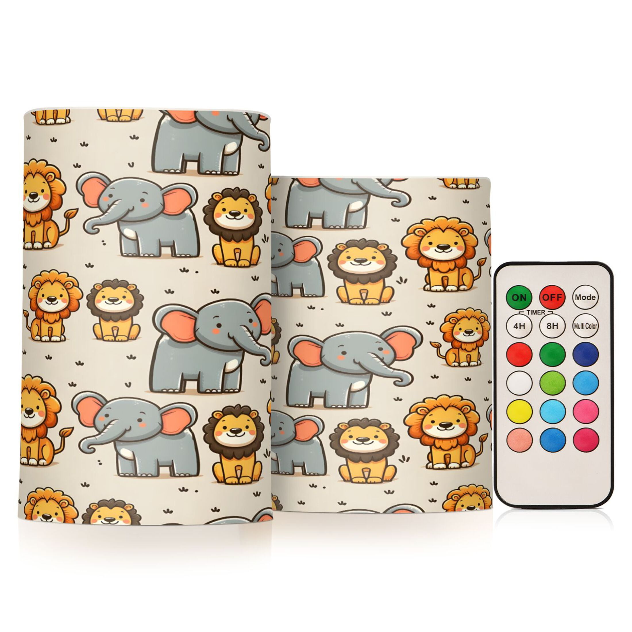 Flickering Flameless LED Candles set of 2 Battery Operated 18-Key ...