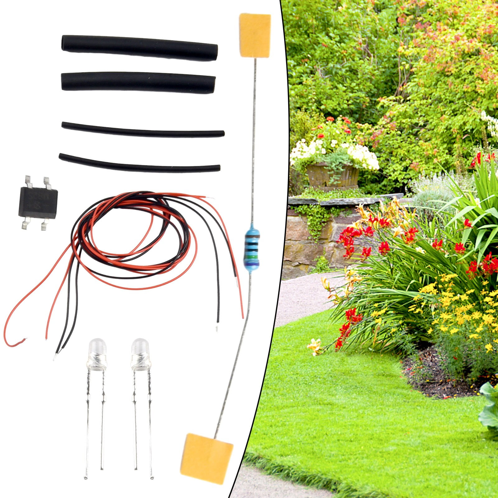 Flickering Light Burning House 3mm LED Fire Flickering Fire Kit Red 12V ...