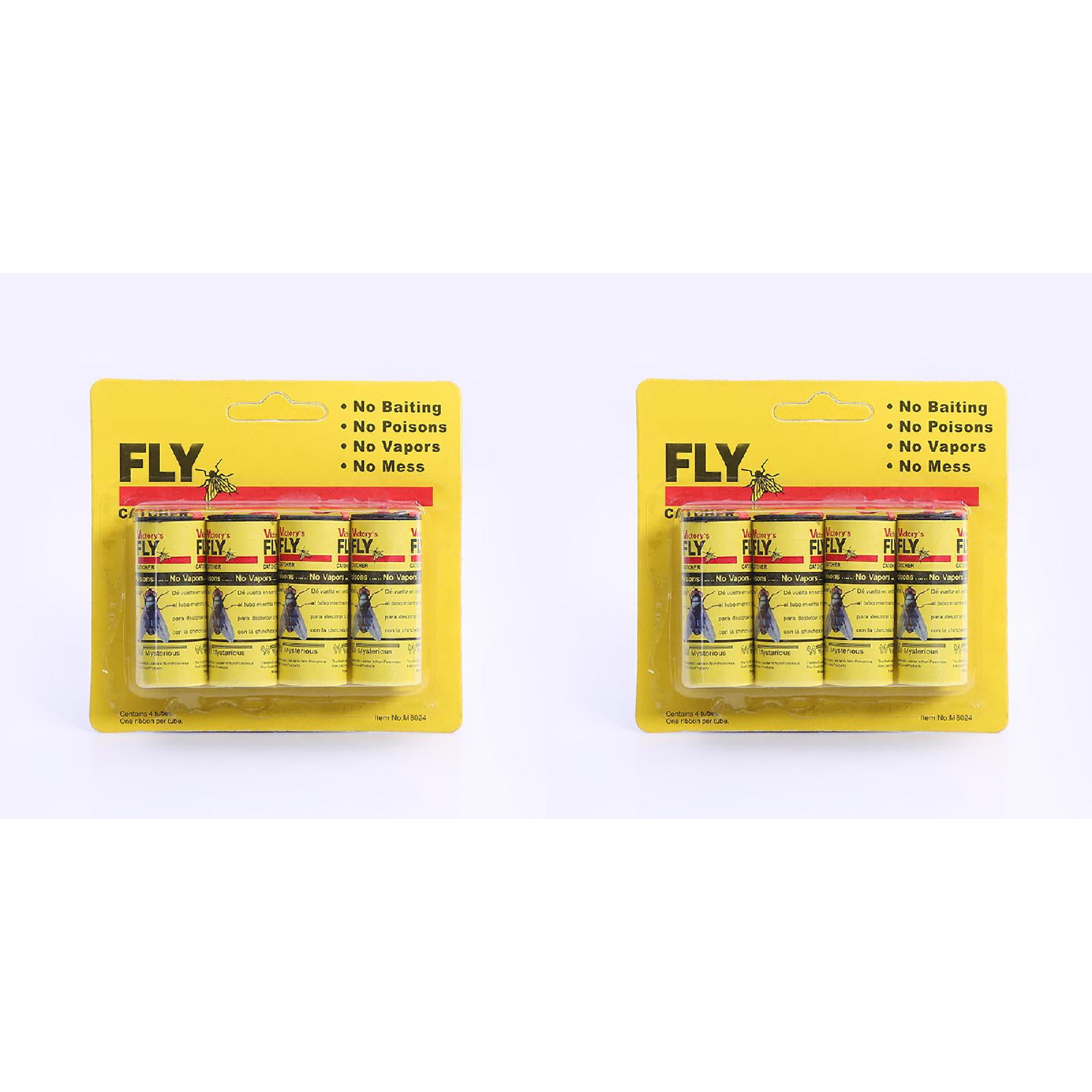 Flies Trap Outdoor, Set Of 4 Roll Indoor Sticky Hanging Flies Trap ...