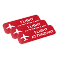Flight Attendant 1 x 3" Name Tag/Badge, Red, (3 Pack) - Walmart.com