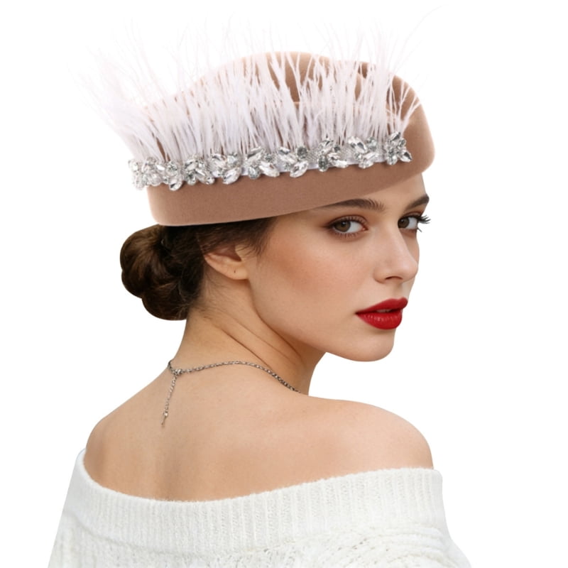 Flight Attendant Hat Jeweled Design Beret 11 Elegant Color Unisex ...