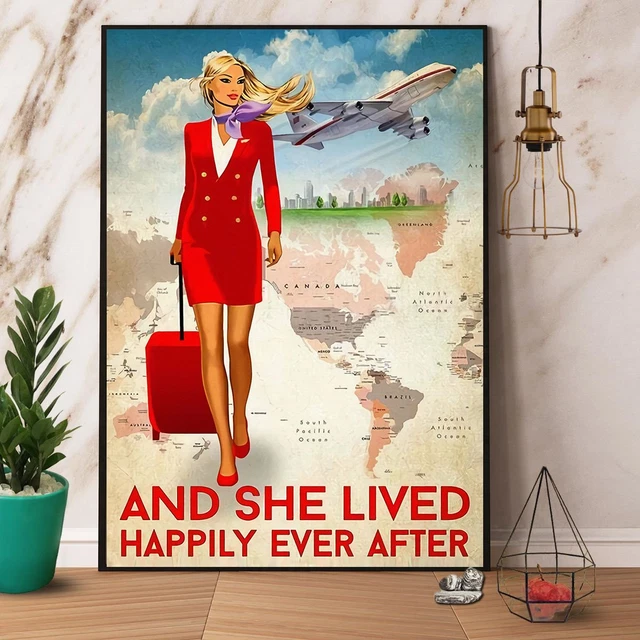 Flight Attendant Lived Happily Ever After Air Plane Lovers Proud Flight ...