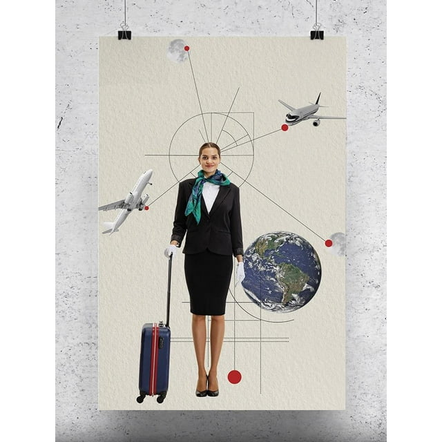 Flight Attendant Poster - Image by Shutterstock, - Walmart Business ...