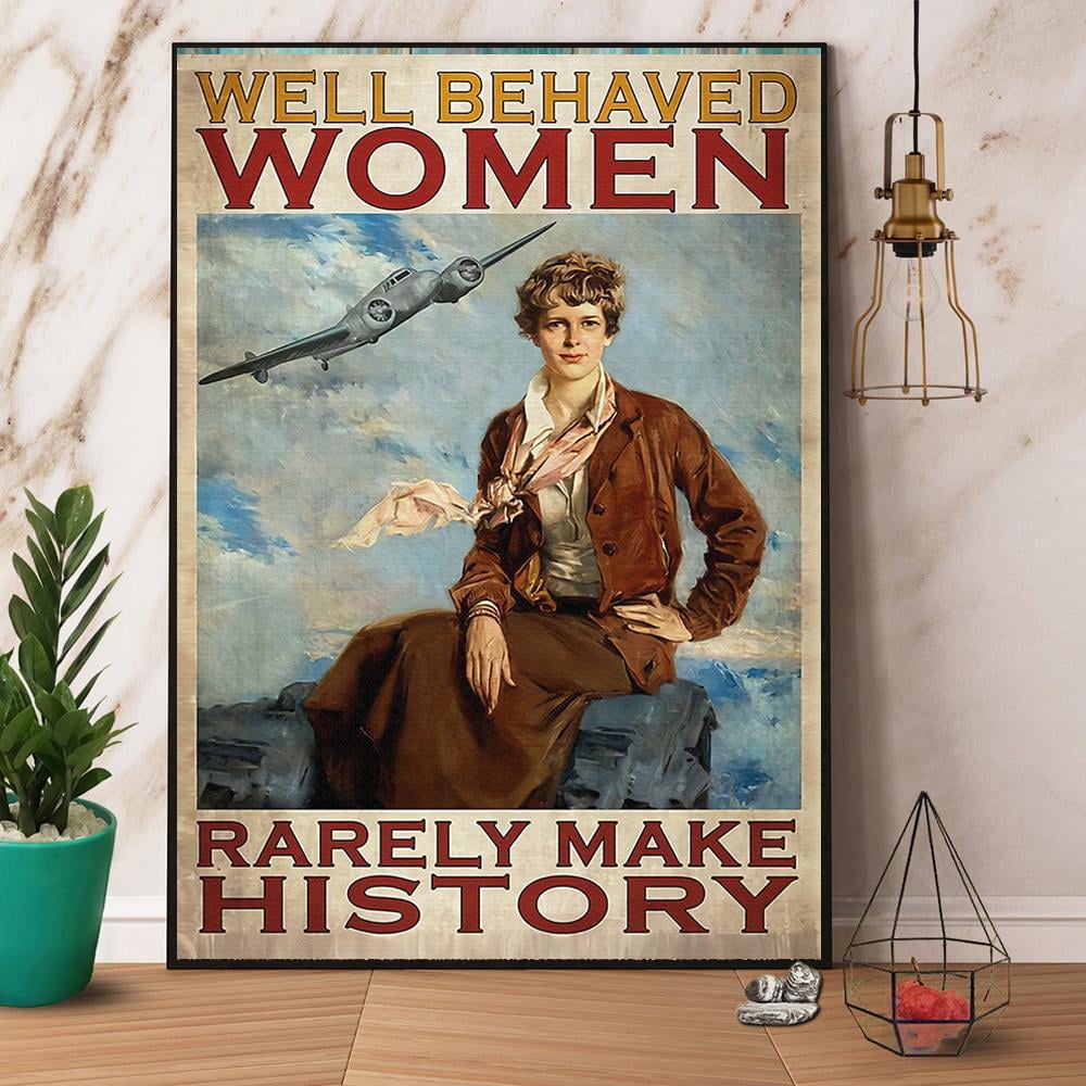Flight Attendant Well Behaved Women Rarely Make History Paper Poster No ...