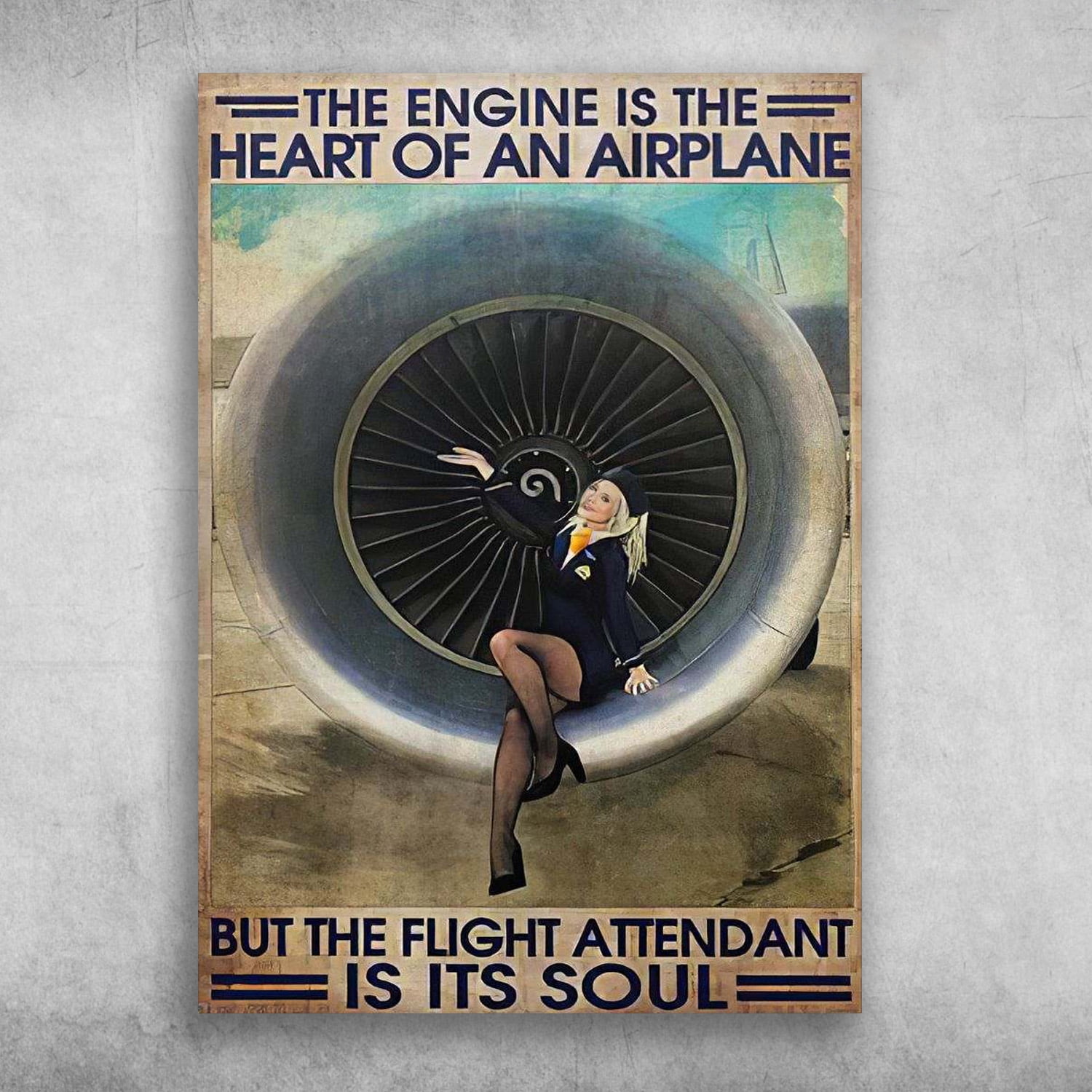 Flight Attendant - Woman Airplane, The Engine Is The Heart Of Airplane ...