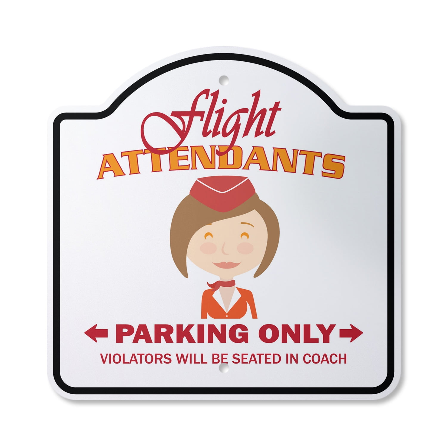 Flight Attendants 14" X 14" Sign | Indoor/Outdoor Plastic | SignMission ...
