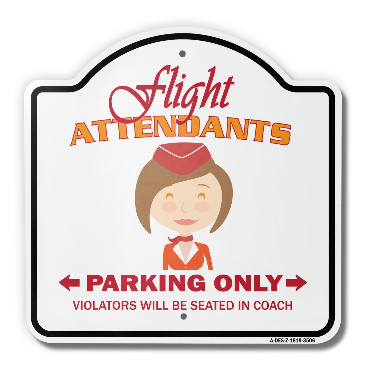 Flight Attendants 18" X 18" Heavy-Gauge Aluminum Architectural Sign ...