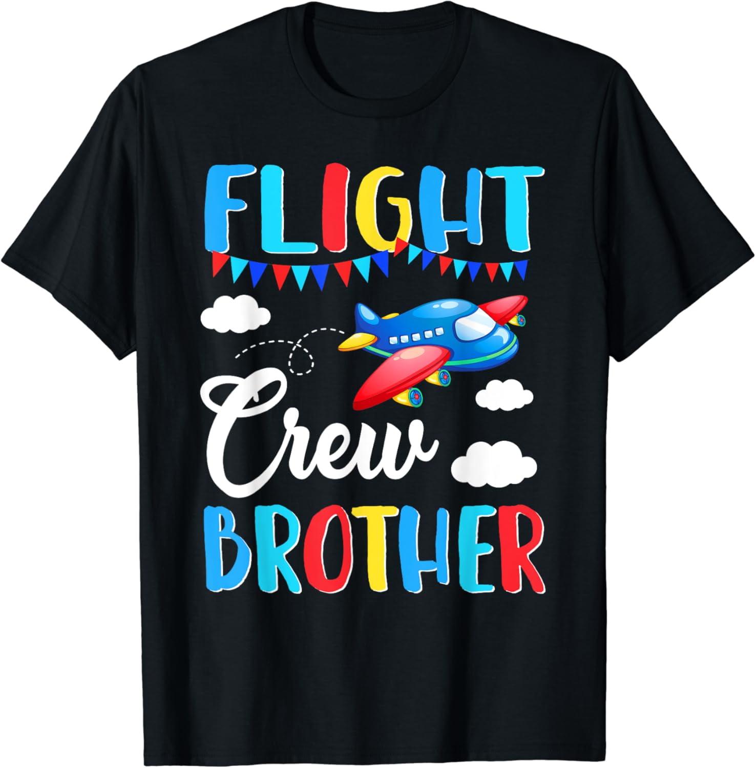 Flight Crew Brother Airplane Birthday Brother Family Matchin T-Shirt ...