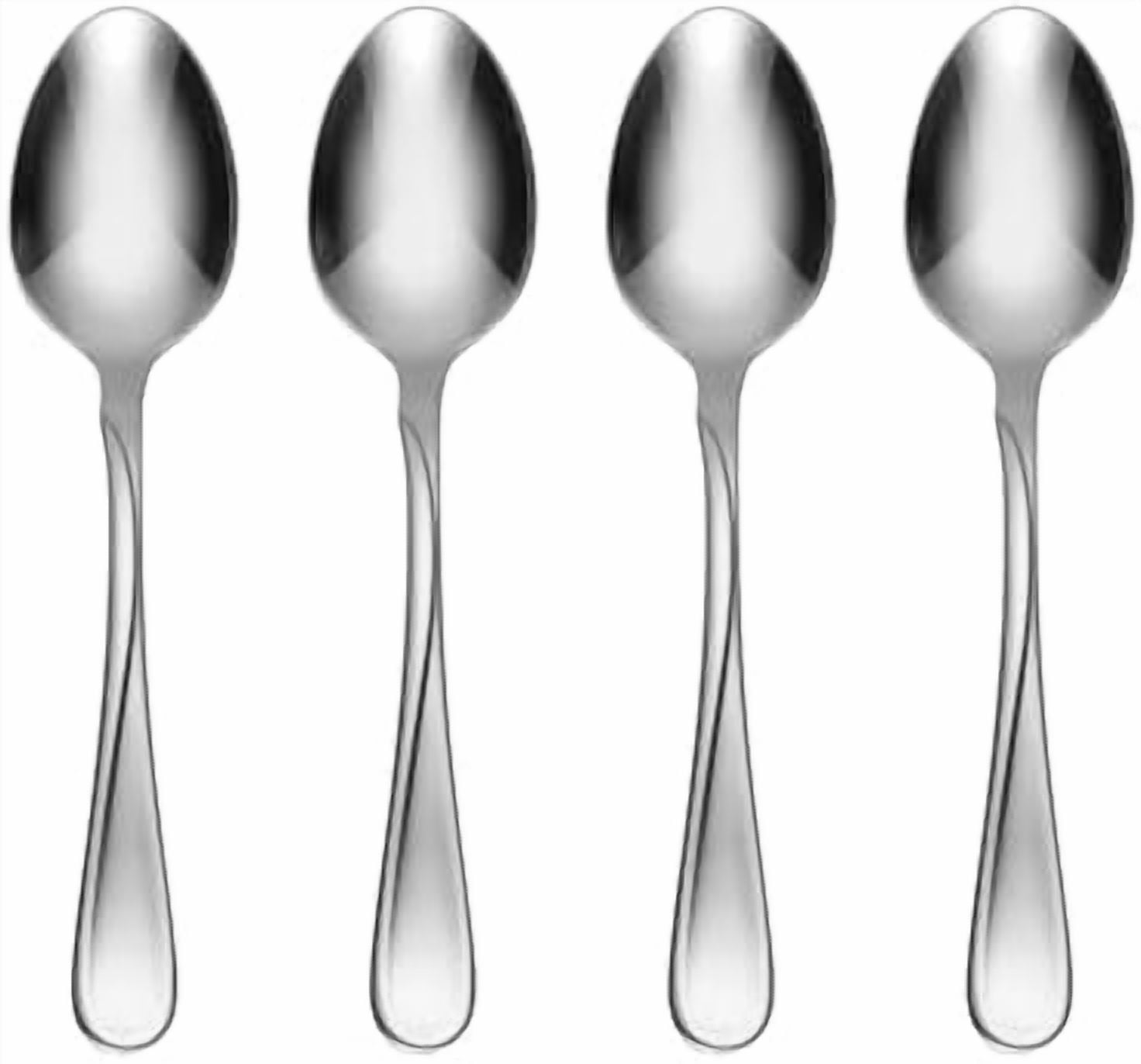 Flight Everyday Flatware Teaspoons 18/0 Stainless Steel, Set of 4 ...