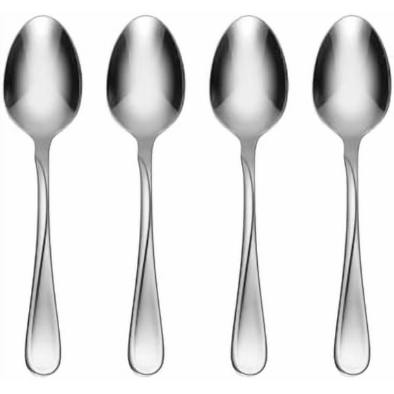 Flight Everyday Flatware Teaspoons 18/0 Stainless Steel, Set of 4 ...