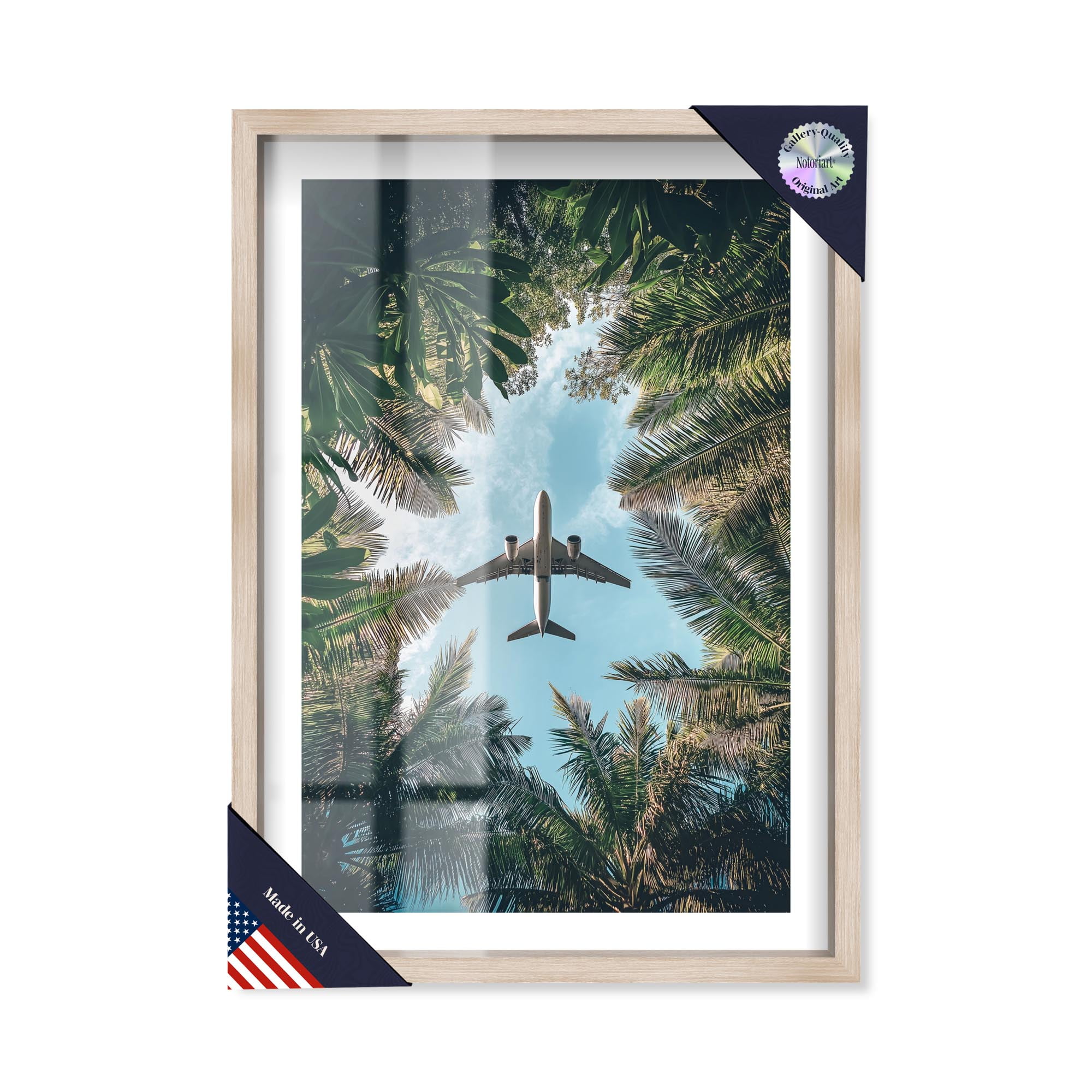 Flight Framed Shadowbox Print Travel Art Prints by Notoriart, Blonde ...