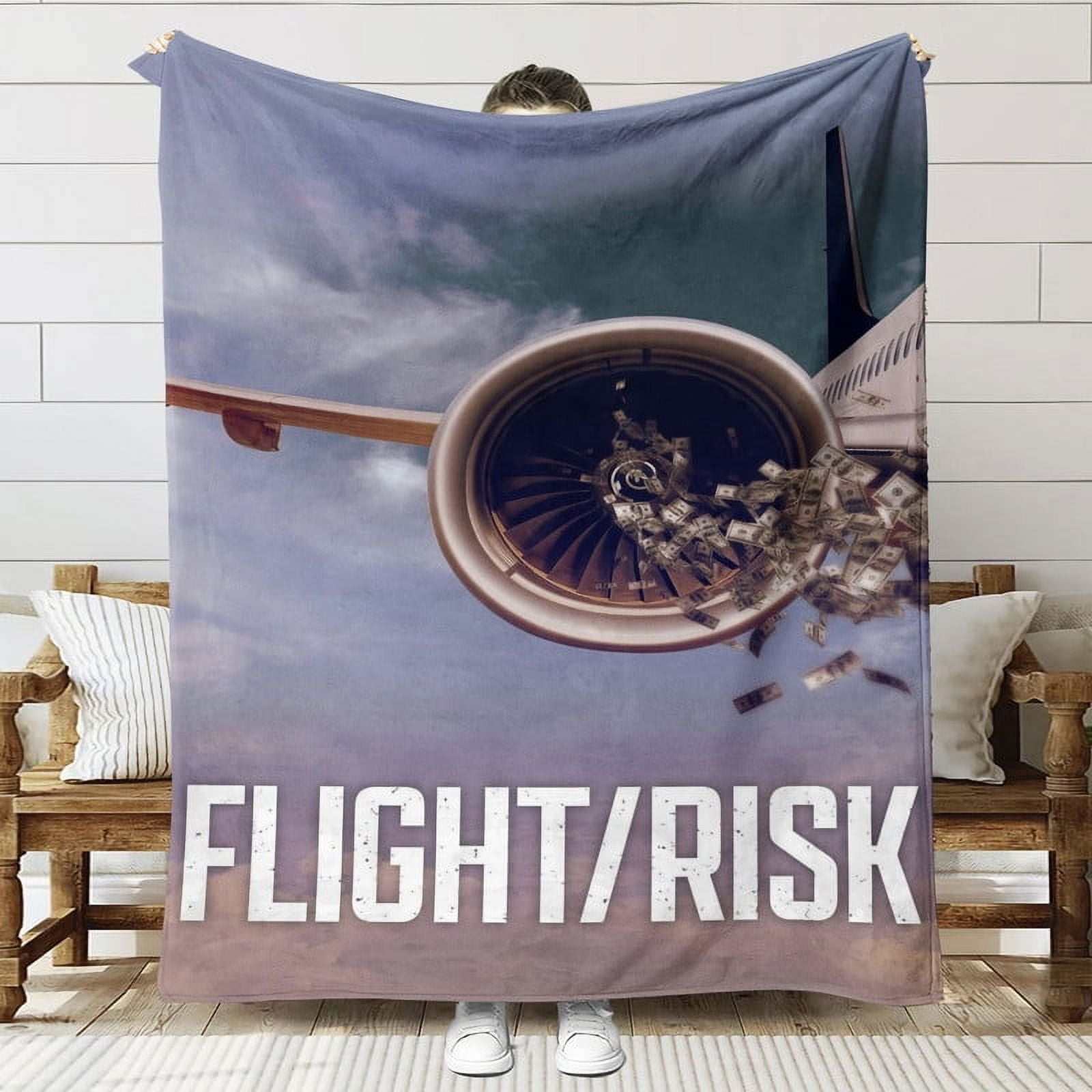 Flight Risk Throw Blanket Gifts for Fans Lover Girls Boys Women Present ...