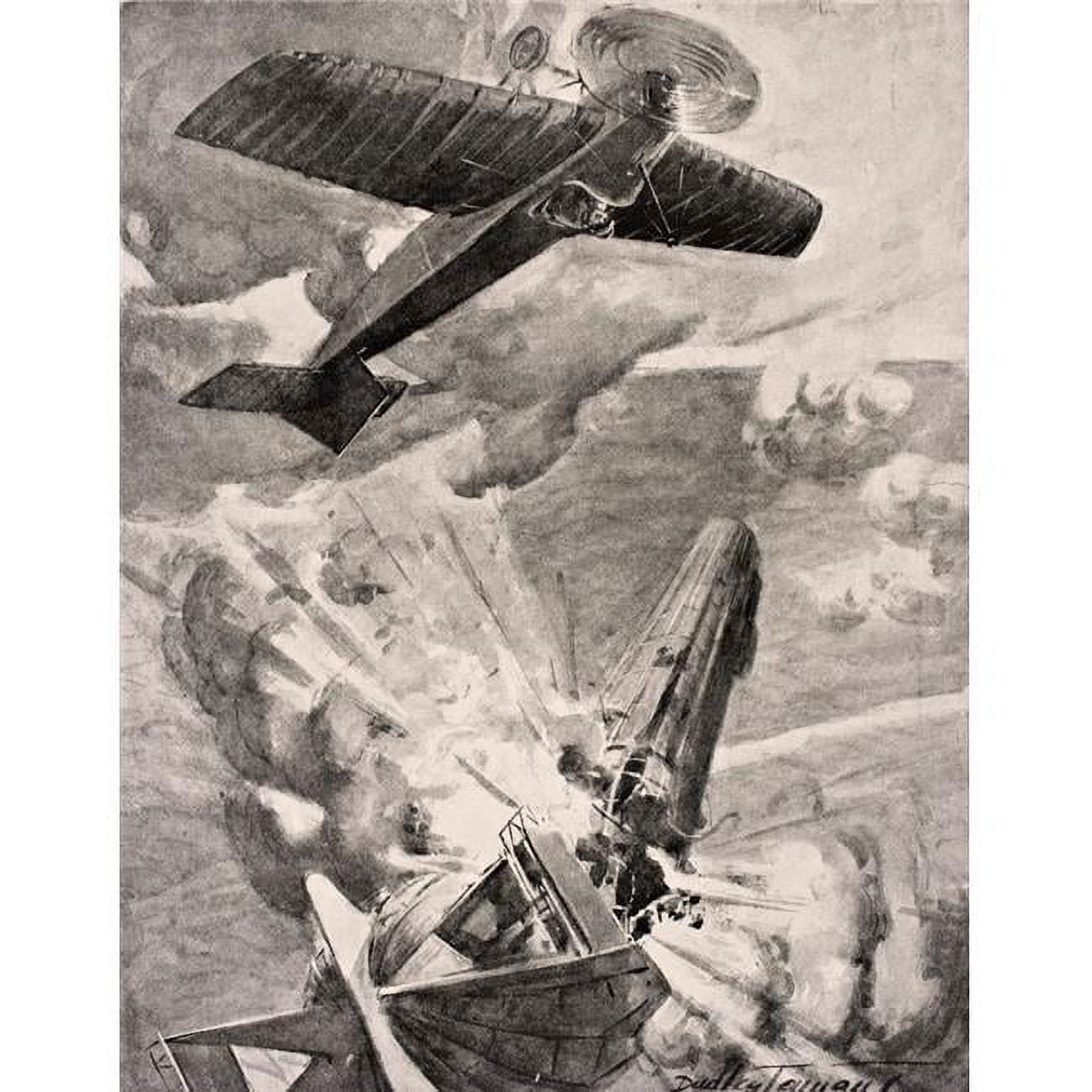 Flight Sub-Lieutenant Warneford Vc Bombs & Destroys Zeppelin Airship ...