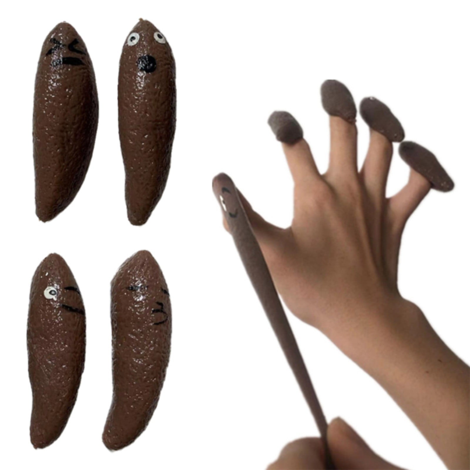 Flinging Poop Finger Toys - 4Pack Stretchy Poop Finger Slingshot Toys ...