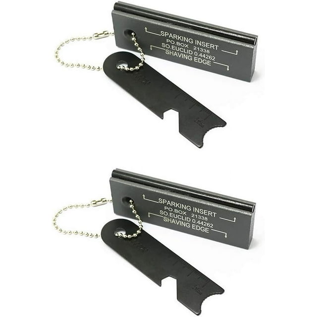 2 Pack Flint Fire Starter - Magnesium Blocks with Striker, Survival ...