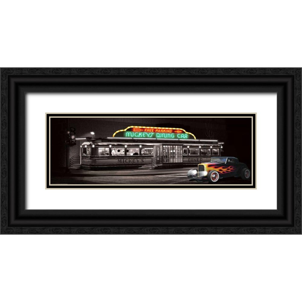 Flint, Helen 24x11 Black Ornate Wood Framed with Double Matting Museum ...