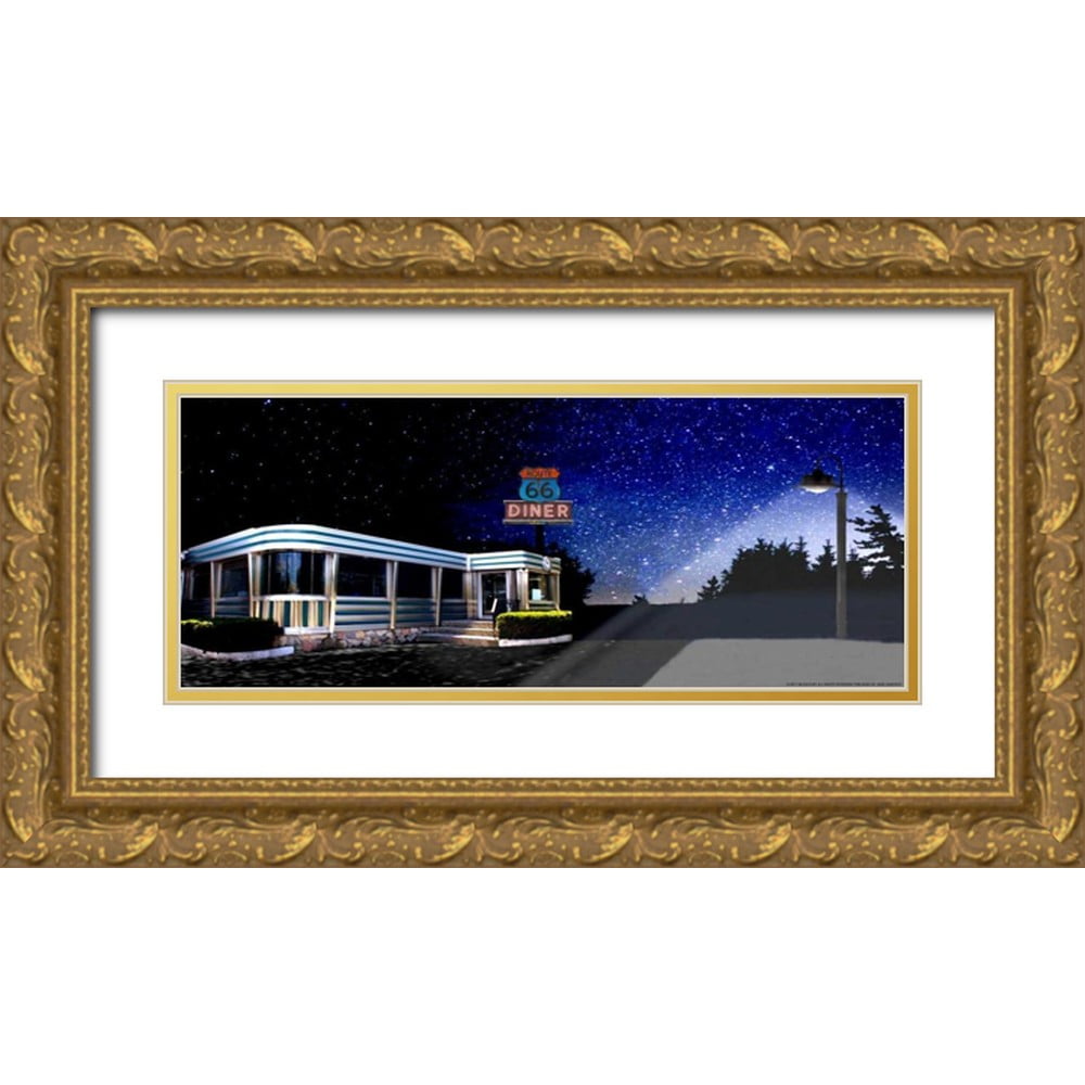 Flint, Helen 32x15 Gold Ornate Wood Framed with Double Matting Museum ...