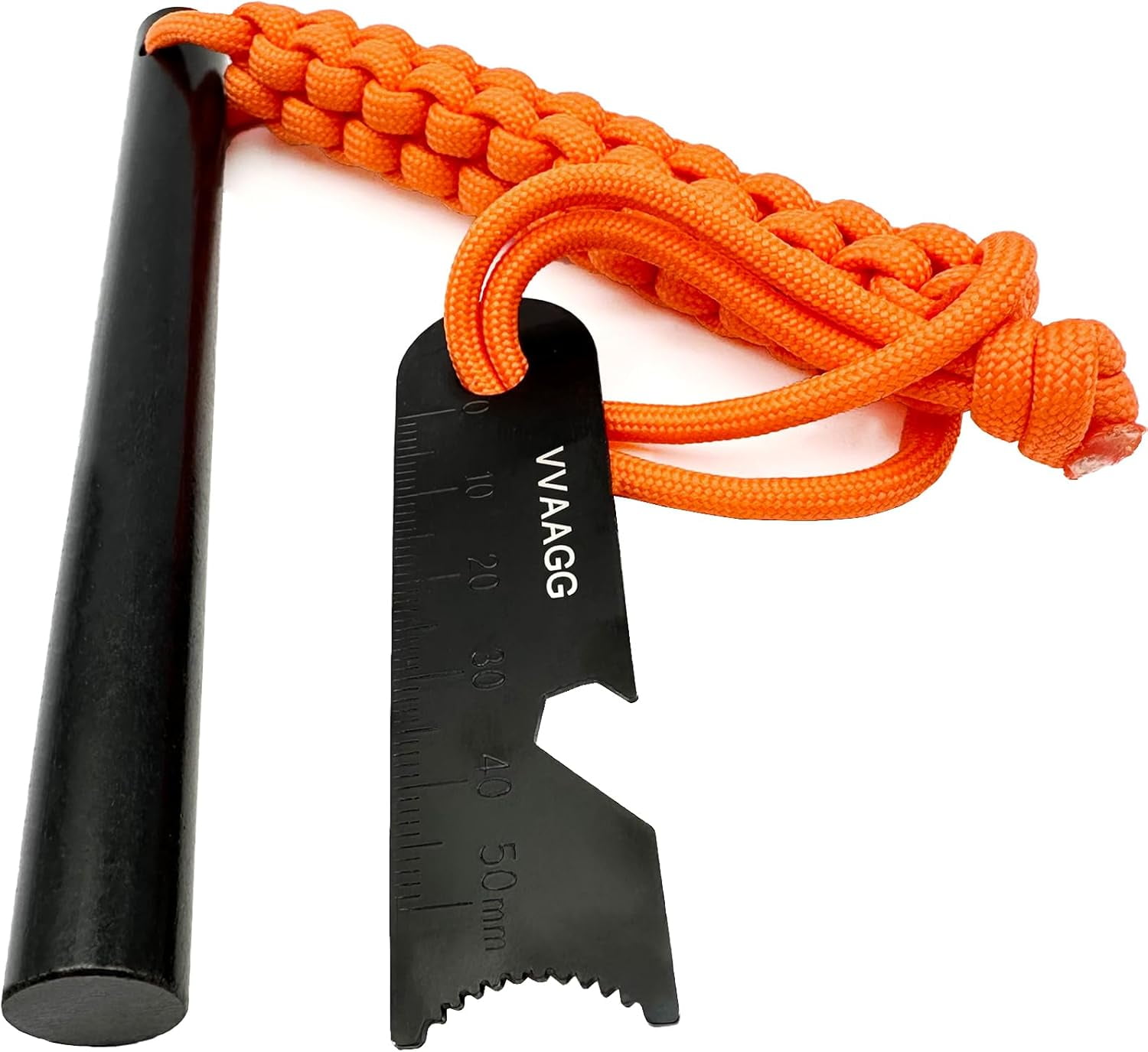 Flint and Steel Fire Starter Kit Survivor, 3/8" 1/2 inch Ferro Rods and ...