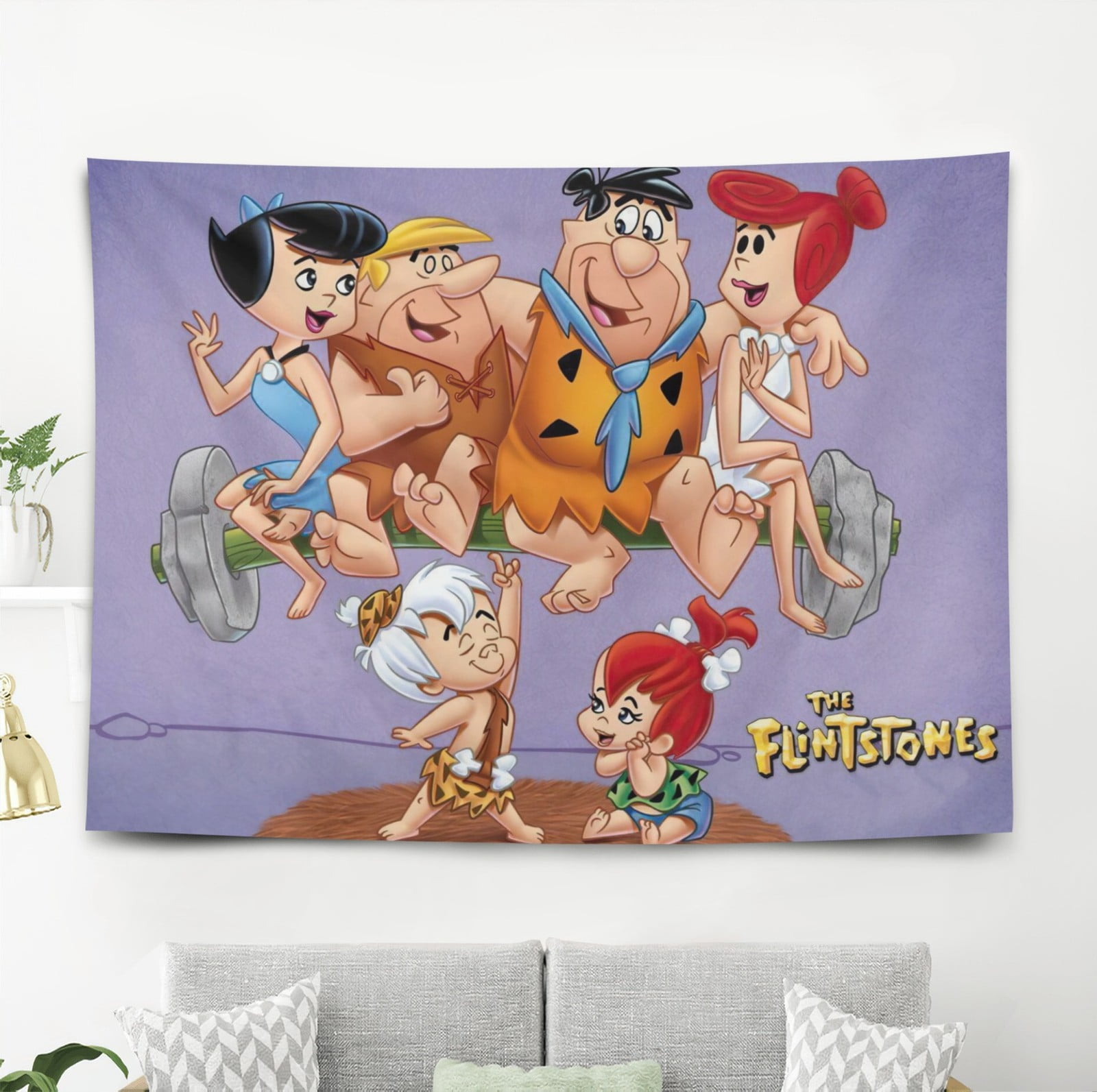 Flintstones Banner Tapestry Backdrop Party Supplies Wall Decor Birthday ...