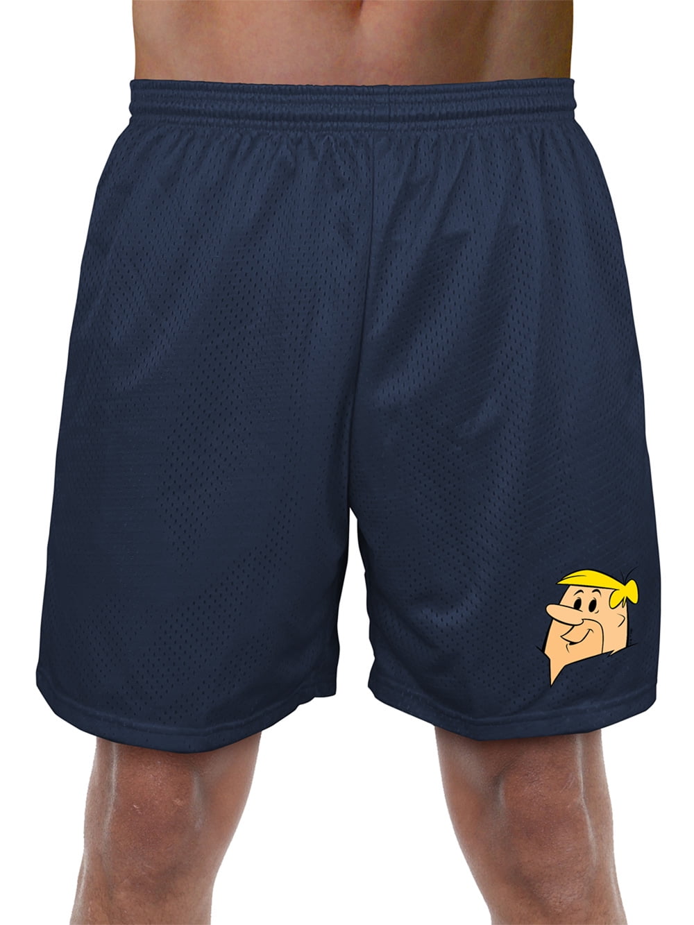 Flintstones Barney Headshot Mens Lined Mesh Shorts, Navy, Small ...