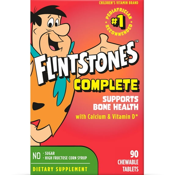 Flintstones Complete Chewable Kids Multivitamin, With Iron and Calcium ...