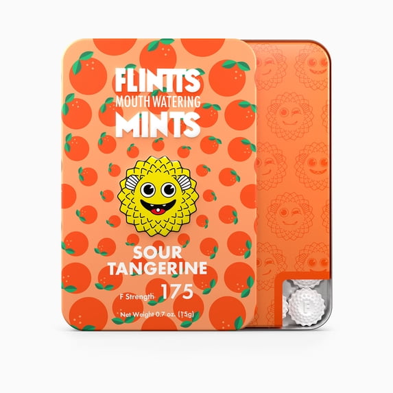 Flintts Mouth Watering Mints Sour Tangerine - F-Strength 175 - Walmart.com