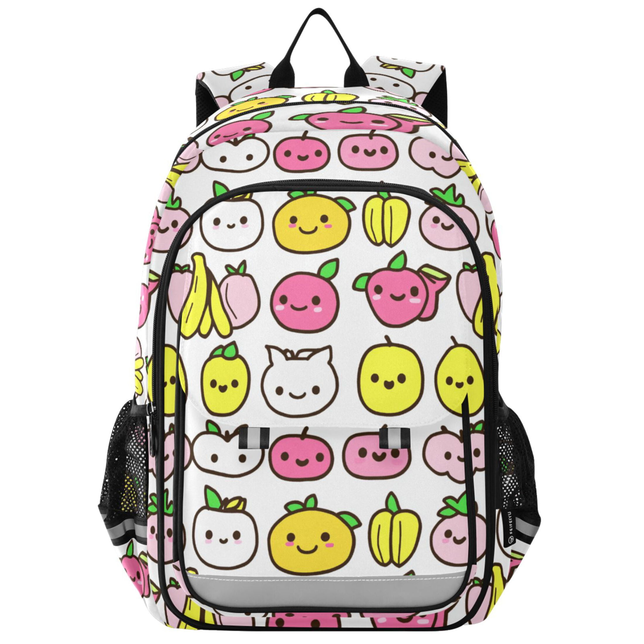Flip Backpack Cute Cartoon Fruits Pattern Elementary School Backpack ...