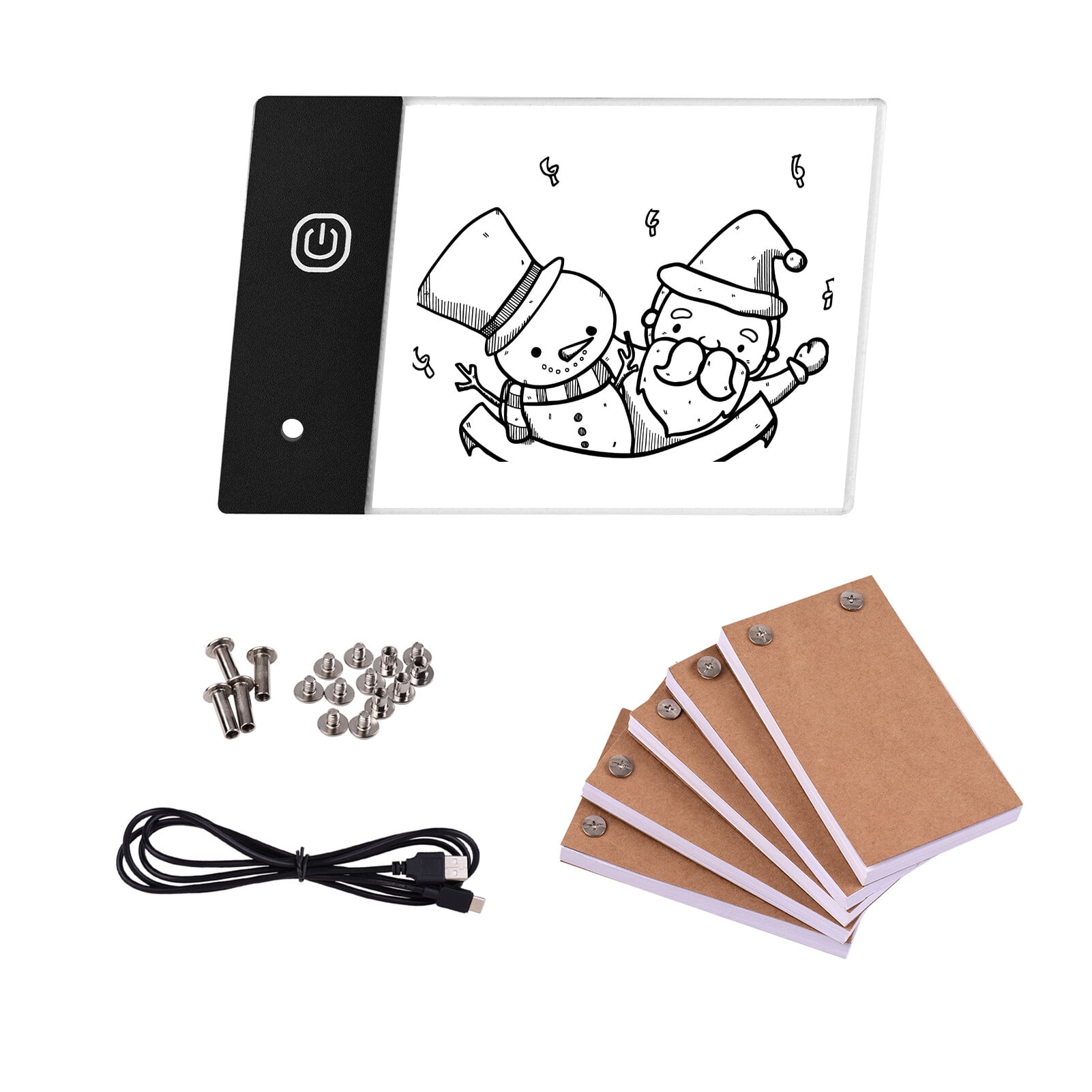 Flip Book Kit with Mini LED Light Pad Hole Design 3 Level Brightness ...