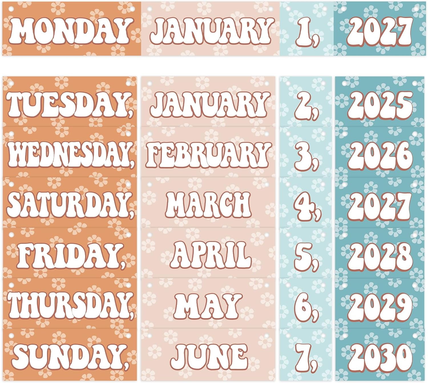 Flip Calendar for Classroom Colorful Flip Calendar Set Colorful ...