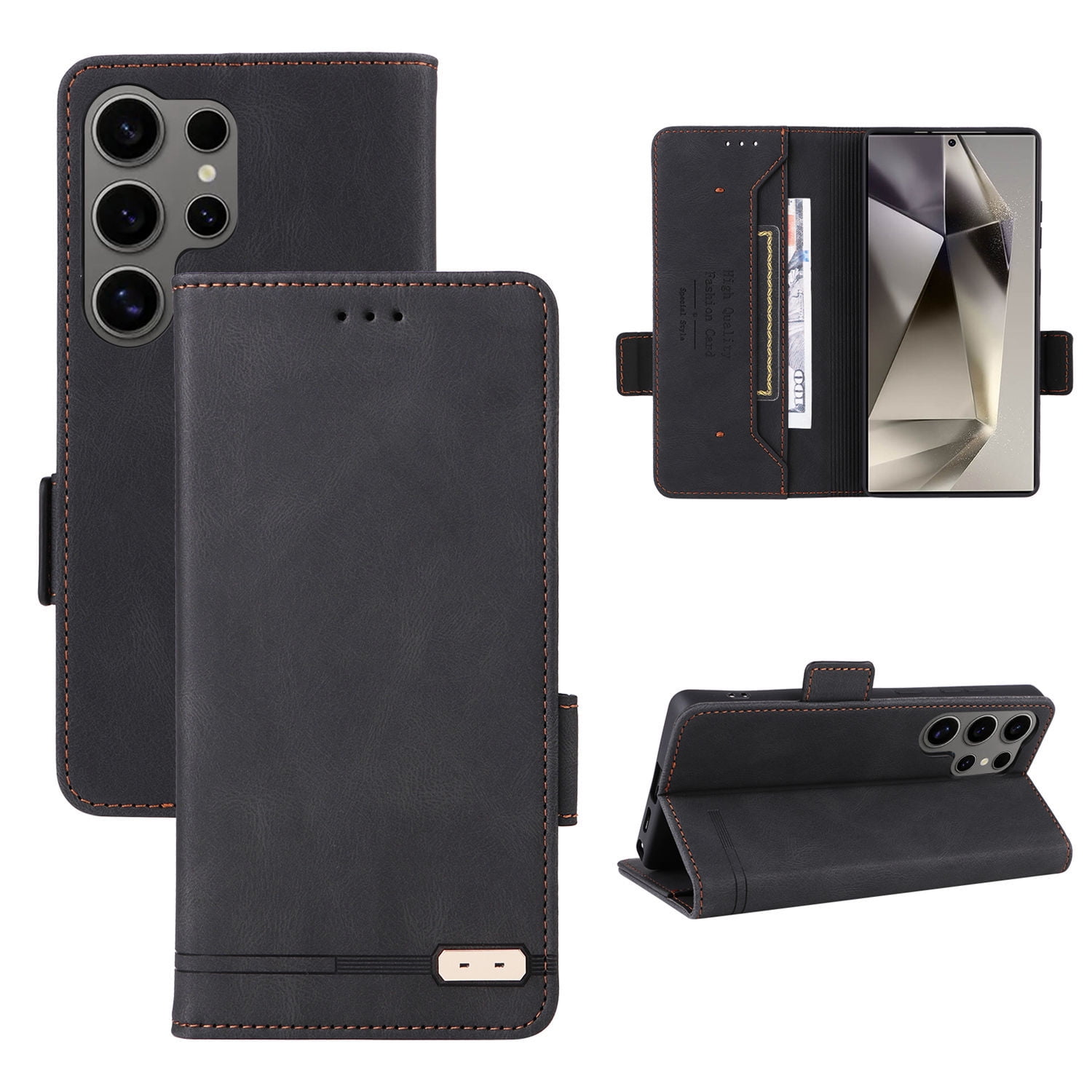 Flip Case For Samsung Galaxy A06 A16 A26 A36 A56 A15 Phone Cover Magnetic Wallet with Buckle ...