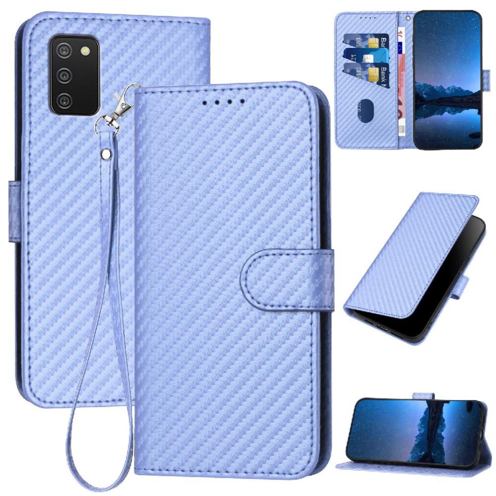 Flip Case for Samsung Galaxy A02s Premium Leather Carbon Fiber Surface ...