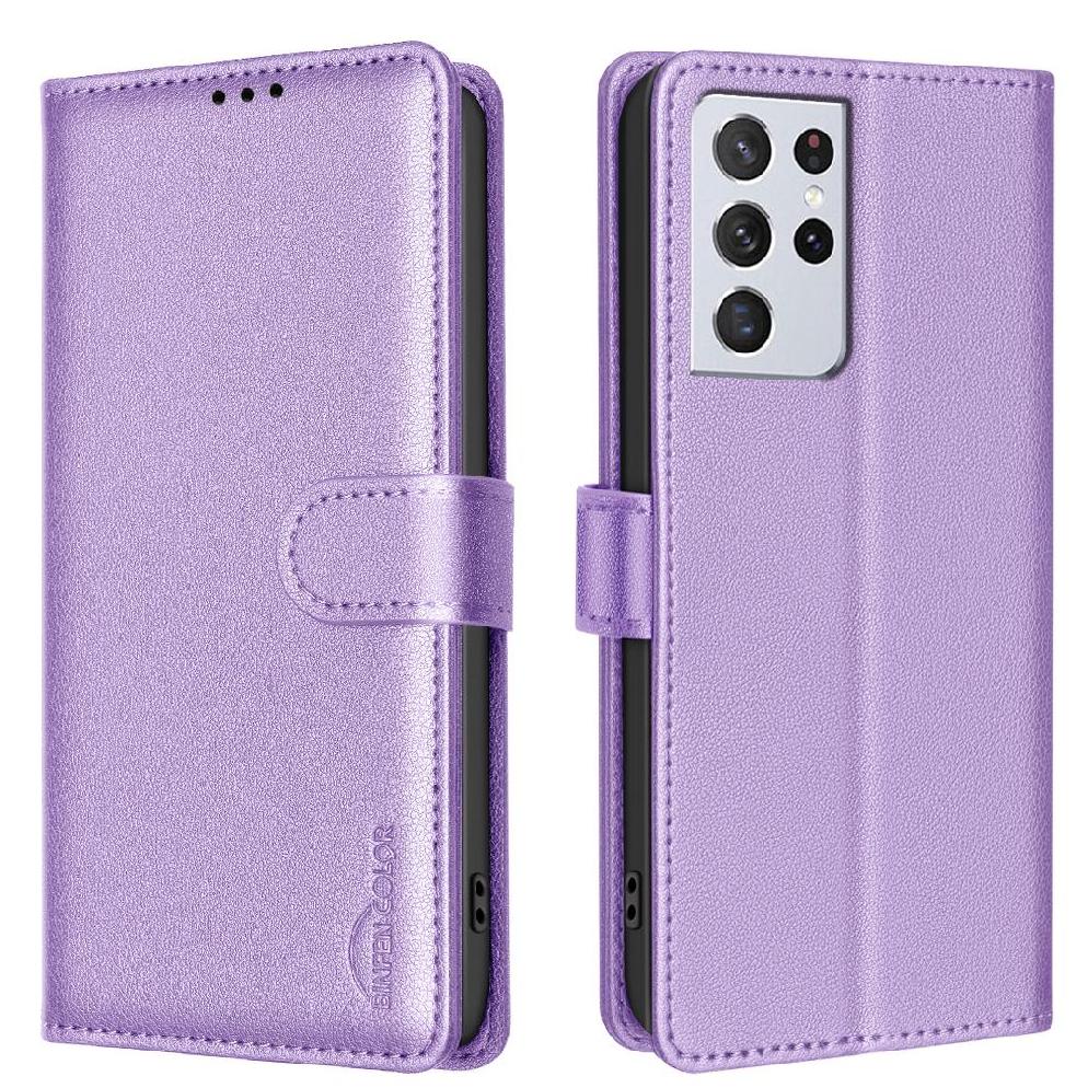Flip Case for Samsung Galaxy S21 Ultra Pu Leather Magnetic Rfid ...