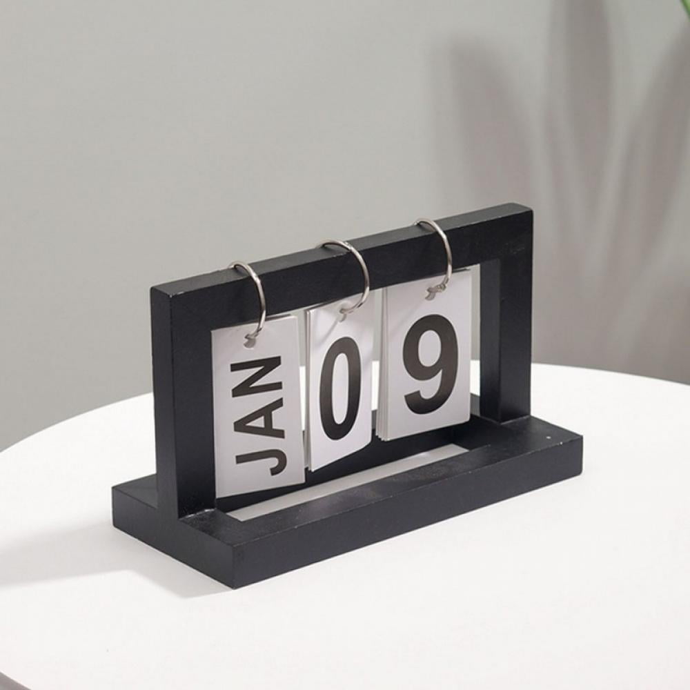 Flip Chart Perpetual Calendar, Wooden Creative Chic Office Home ...