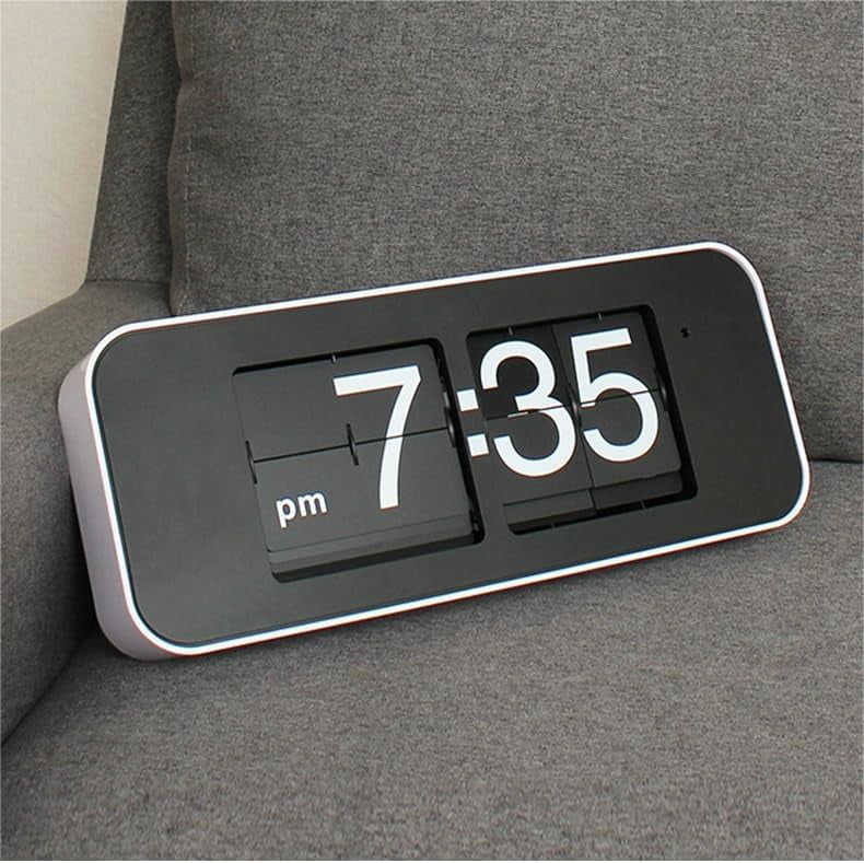 Flip Down Clock,Retro Digital Flip Desk Clock,Vintage Design Auto Flip ...
