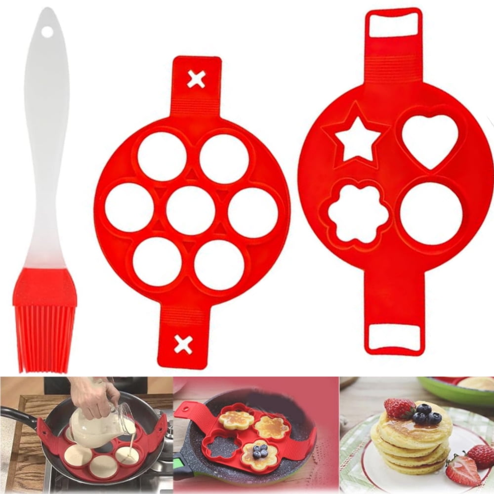 Flip Cooker Pancakes Mold Flip and Cook Silicone Pancake Maker Flip N ...