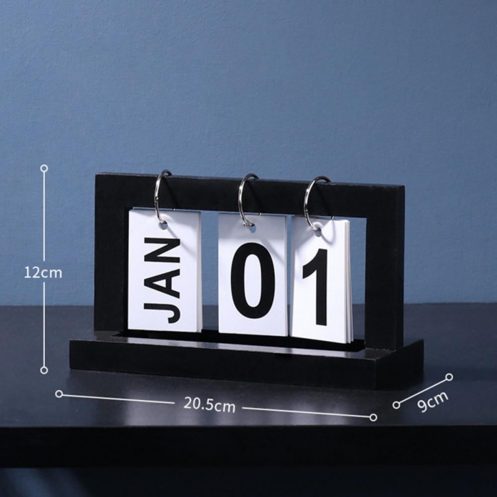 Flip Chart Perpetual Calendar, Wooden Creative Chic Office Home ...