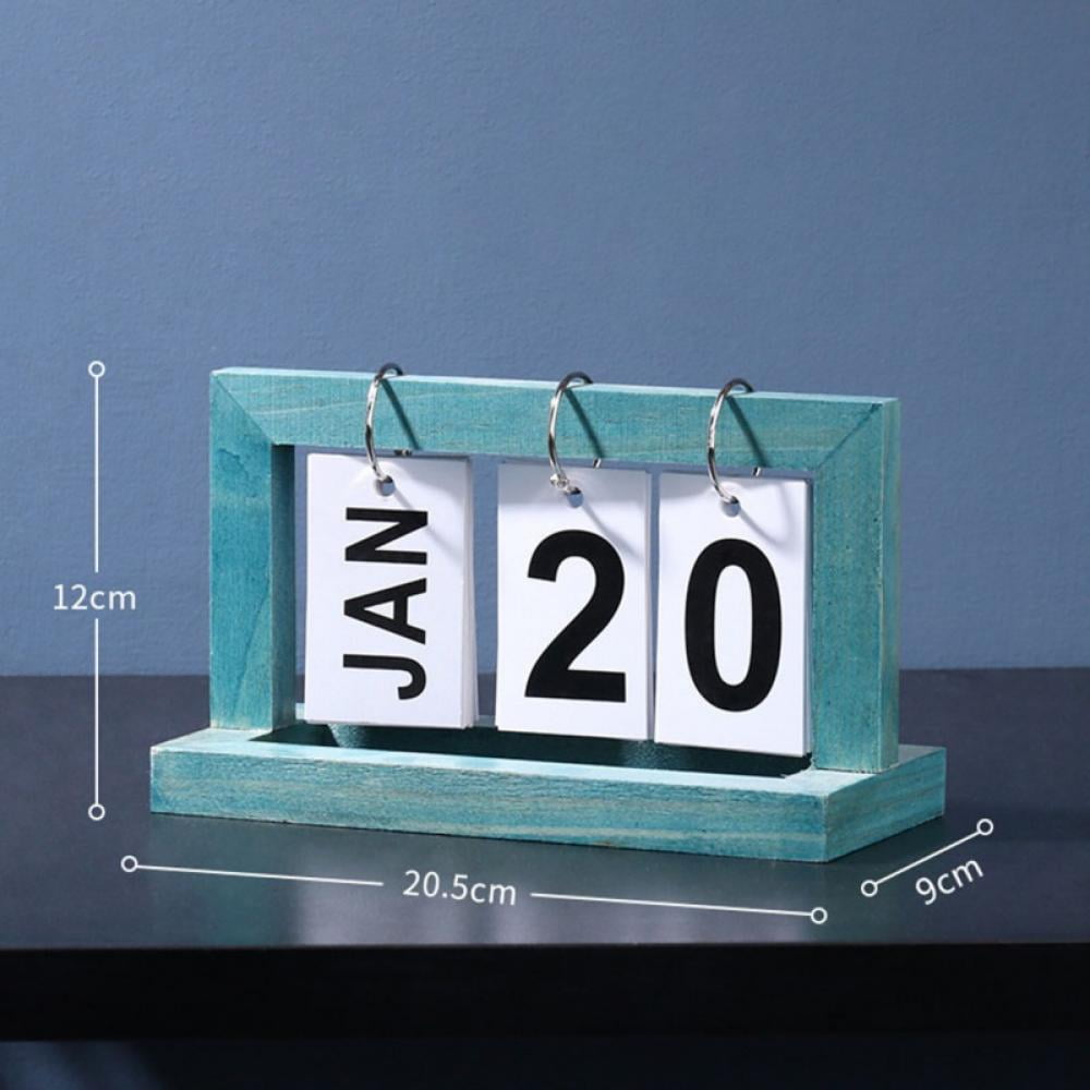 Flip Chart Perpetual Calendar, Wooden Creative Chic Office Home ...