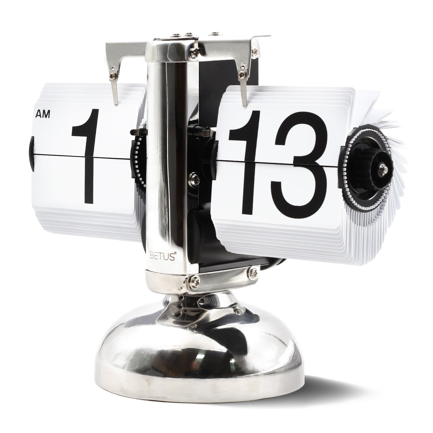 Betus Flip Desk Clock Battery Powered Digital Display Mechanical Retro ...