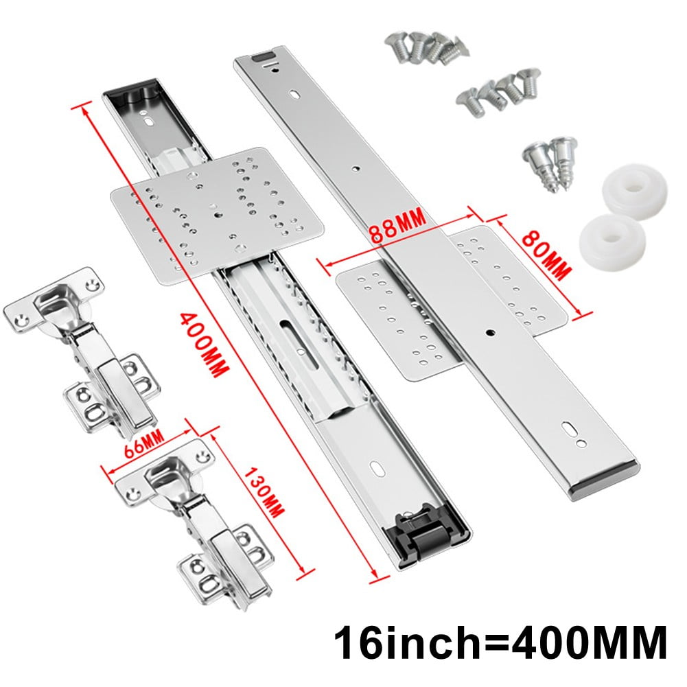 Flip Up Door Slide Rails 350Mm 400Mm 450Mm Space Saving Cabinet Track ...