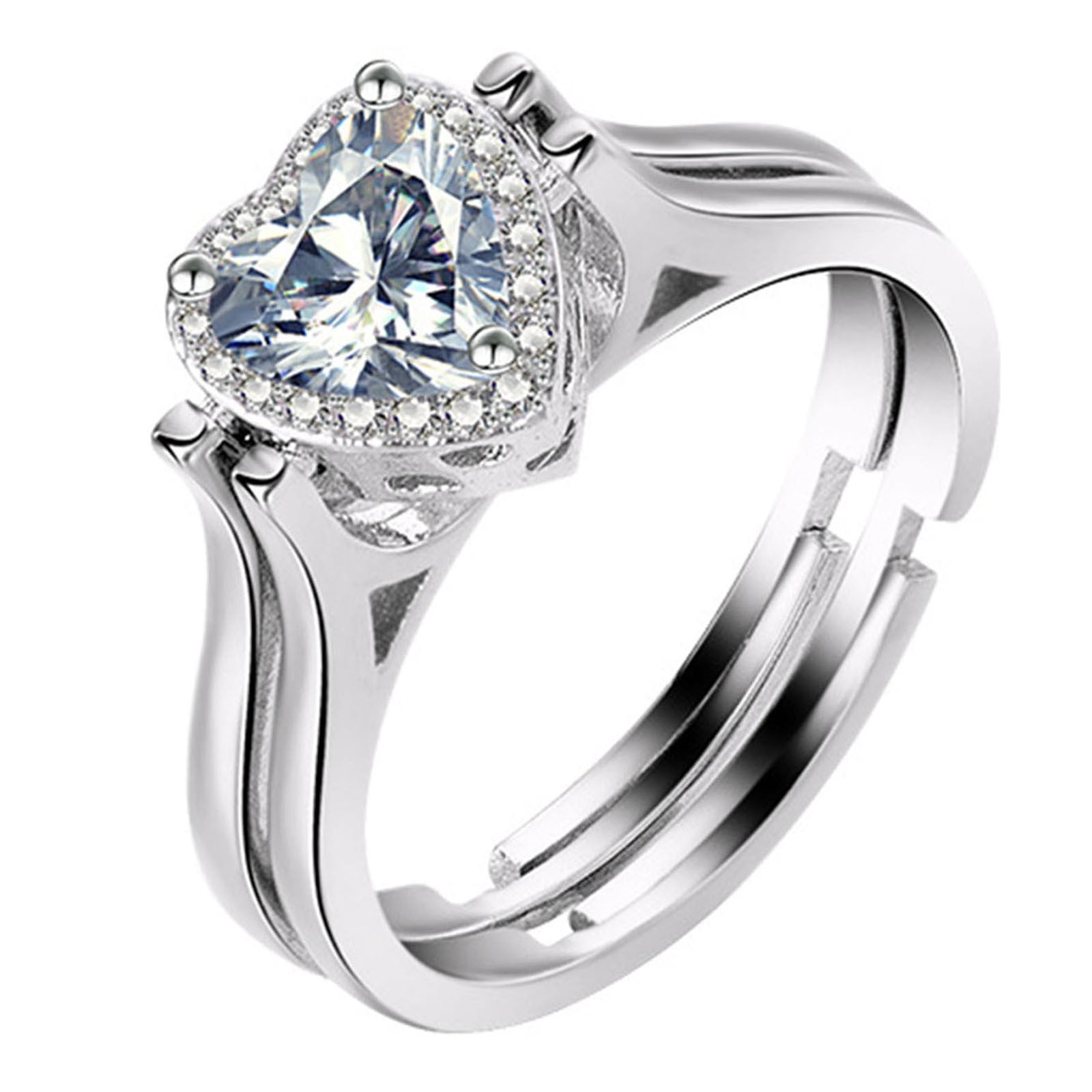 Flip Double Ring Double Ring Living Ring Ring Heart Ring Rings Bulk Small Ring Set Rings Set ...