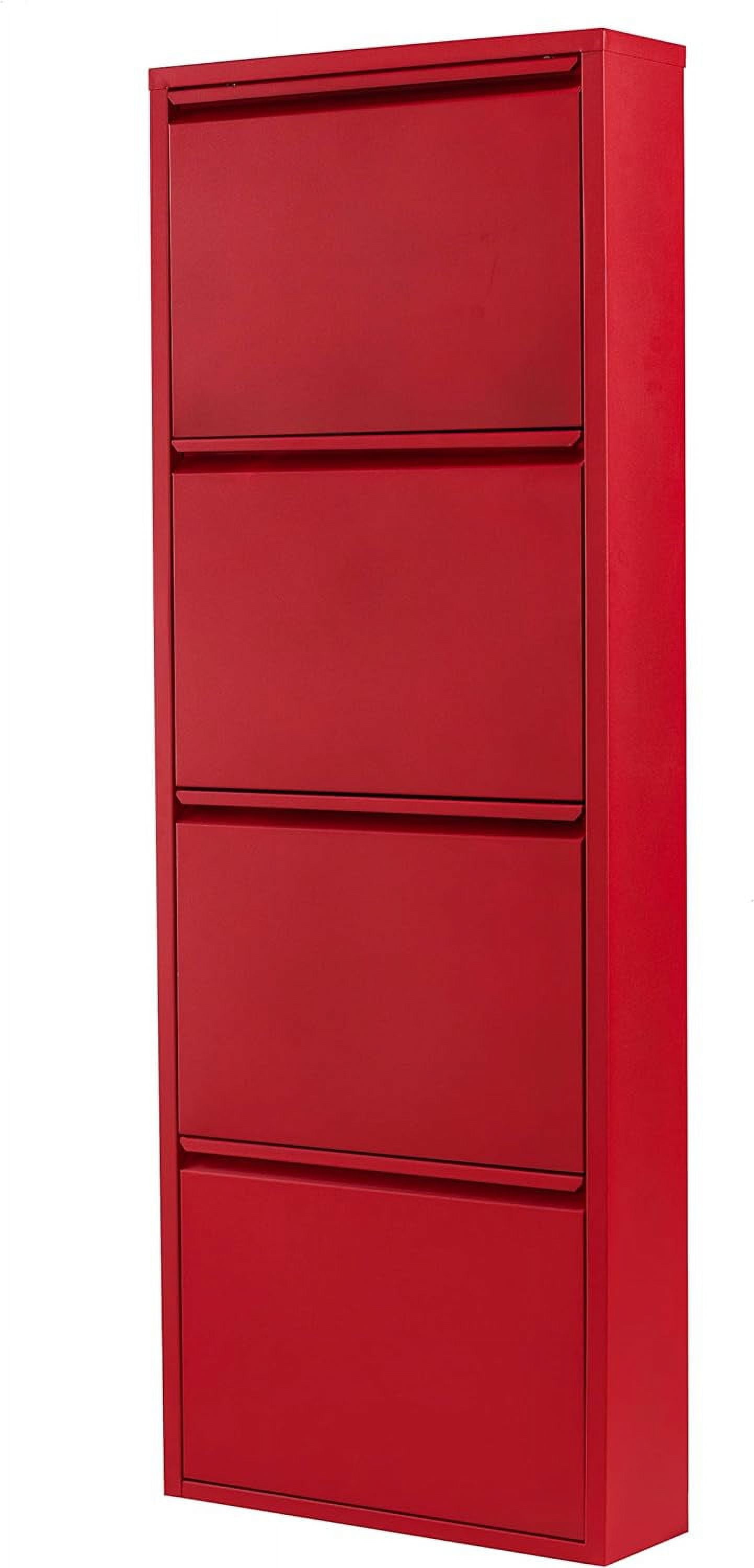 Flip Drawer Shoe Cabinet Storage Organizer Freestanding Shoe Rack Wall ...