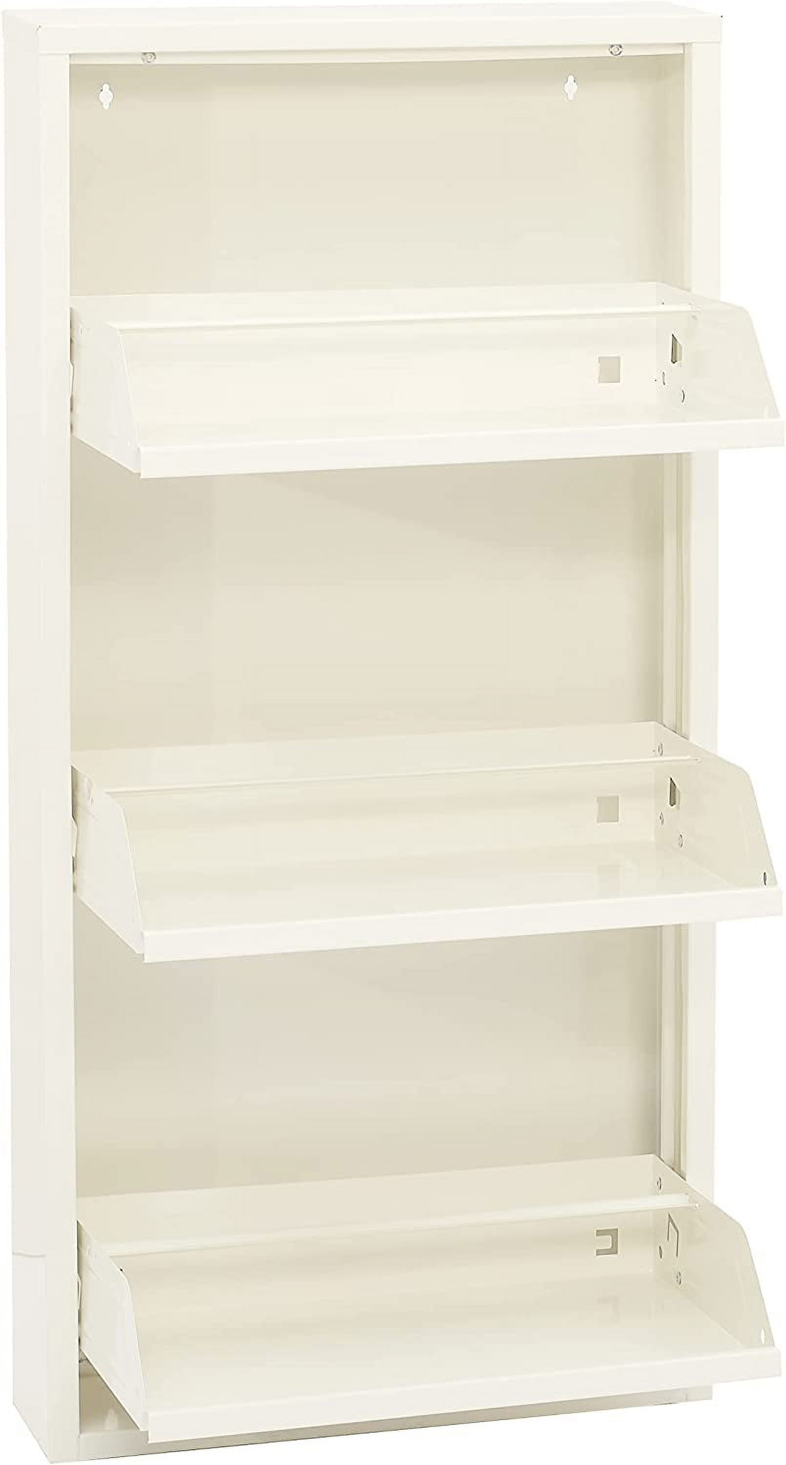 Flip Drawer Shoe Cabinet Storage Organizer Freestanding Shoe Rack Wall ...