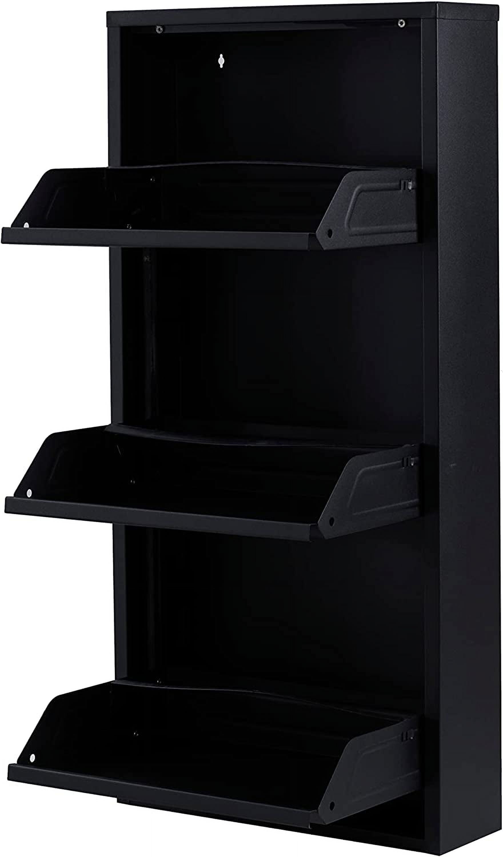 Flip Drawer Shoe Cabinet, Storage Organizer, Freestanding Shoe Rack ...